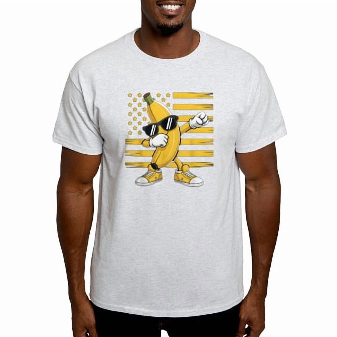 CafePress - Dabbing Banana American Flag Shirt Graphic Banana Men's ...