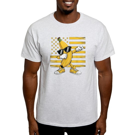 CafePress - Dabbing Banana American Flag Shirt Graphic Banana Men's ...