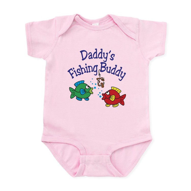 CafePress - Daddy's Fishing Buddy Infant Bodysuit - Baby Light Bodysuit, Size Newborn - 24 ...