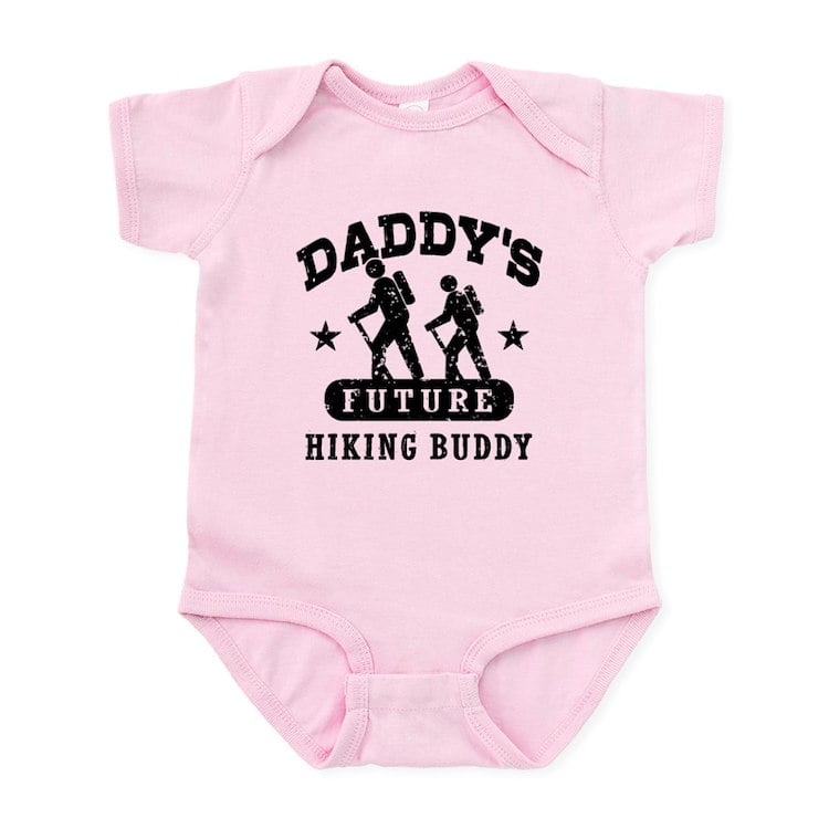 CafePress - Daddy's Future Hiking Buddy Infant Bodysuit - Baby Light Bodysuit, Size Newborn - 24 ...