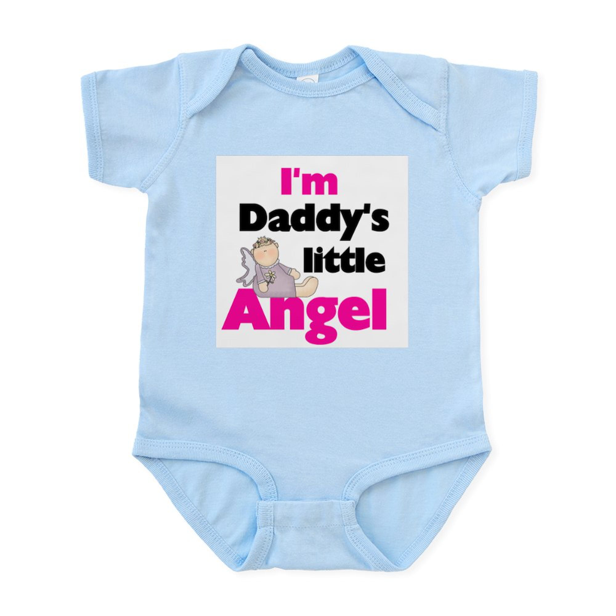 CafePress - Daddy's Little Angel Infant Creeper - Baby Light Bodysuit ...
