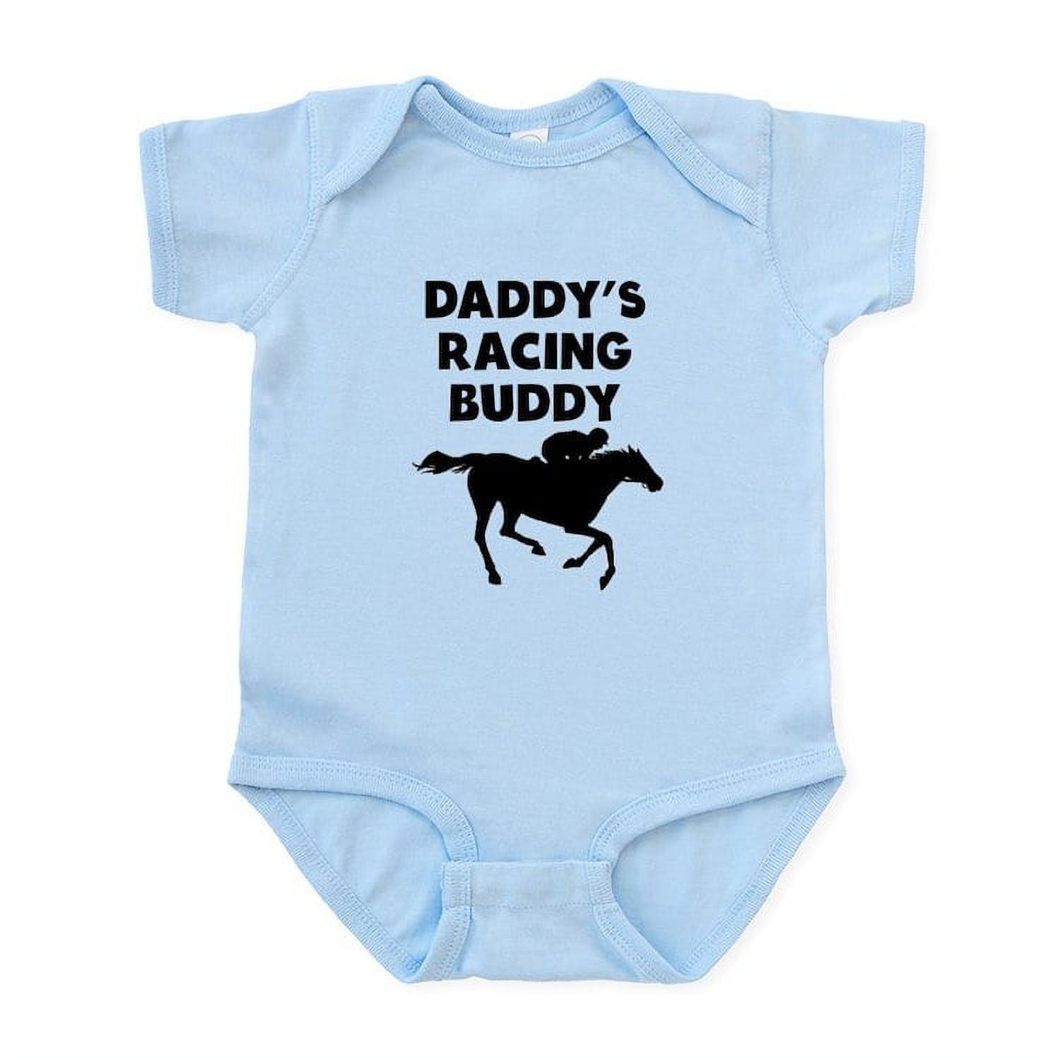 CafePress - Daddys Racing Buddy Body Suit - Baby Light Bodysuit, Size ...
