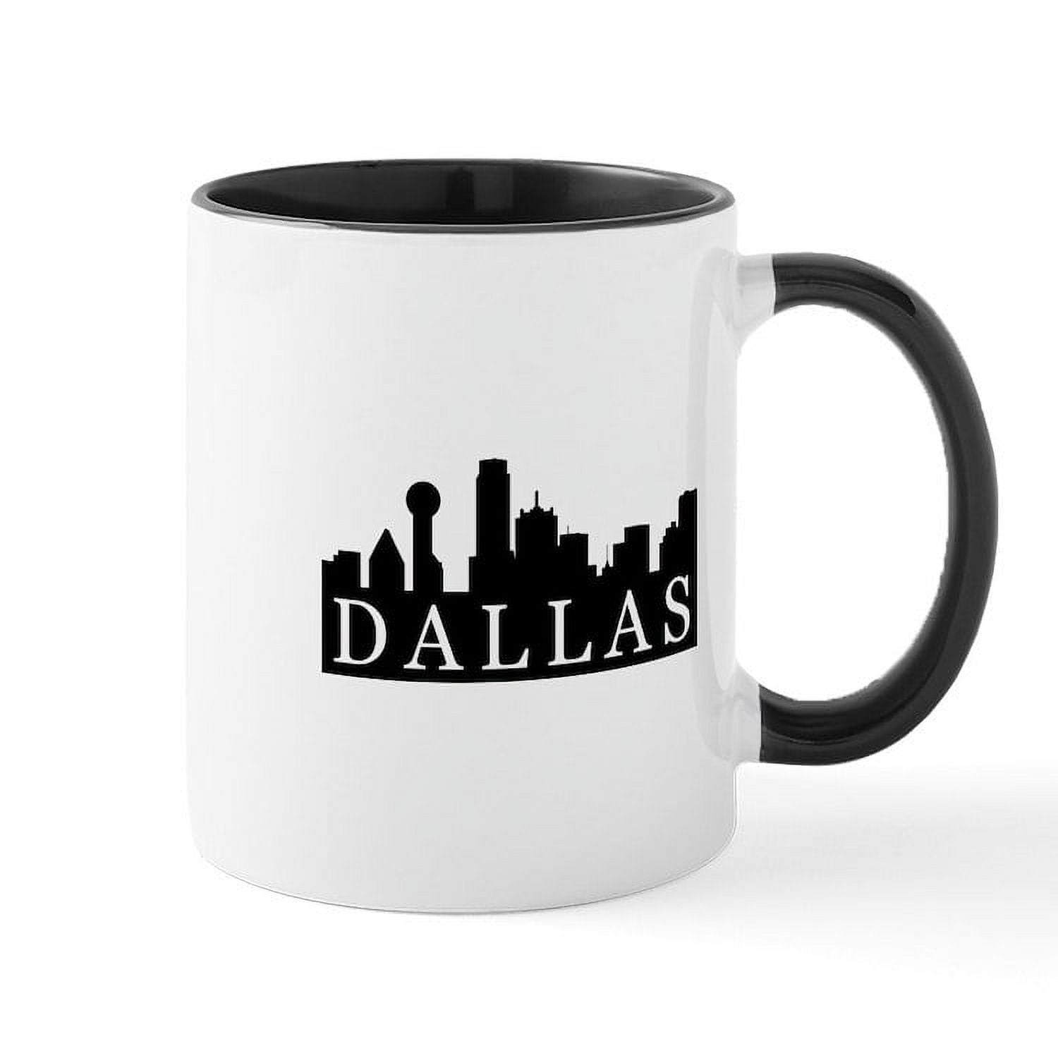 CafePress - Dallas Skyline Mug - 11 oz Ceramic Mug - Novelty Coffee Tea ...