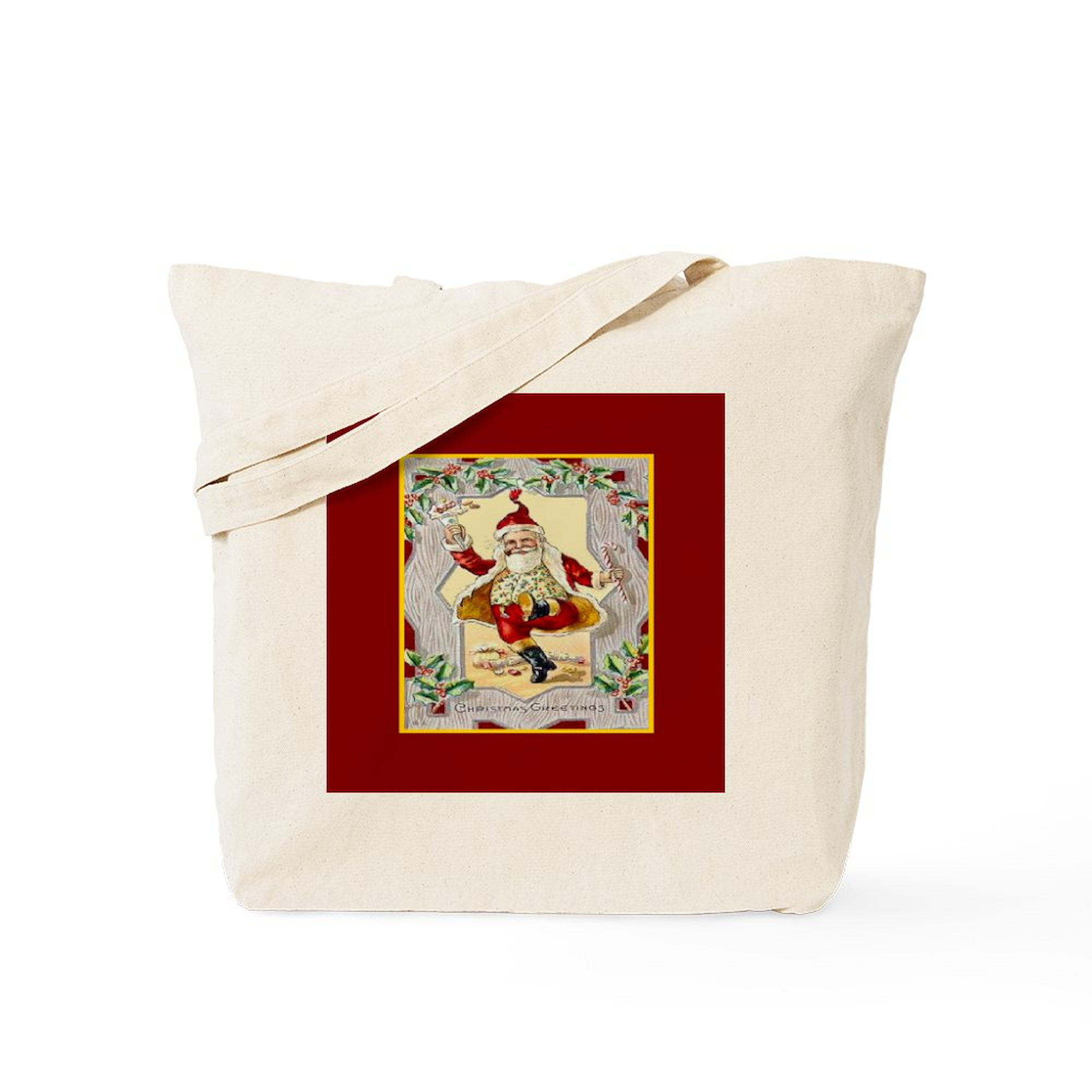 CafePress - Dancing Santa Tote Bag - Unisex Canvas Tote Bag, Beige, 1 ...