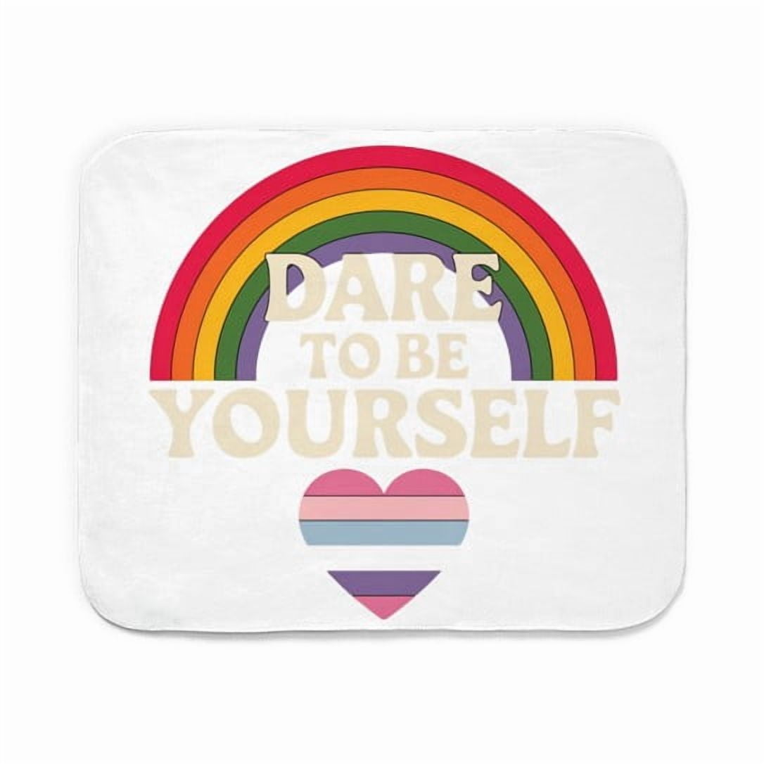 CafePress - Dare To Be Yourself Autism Awareness Rainbow Gift - Sherpa ...