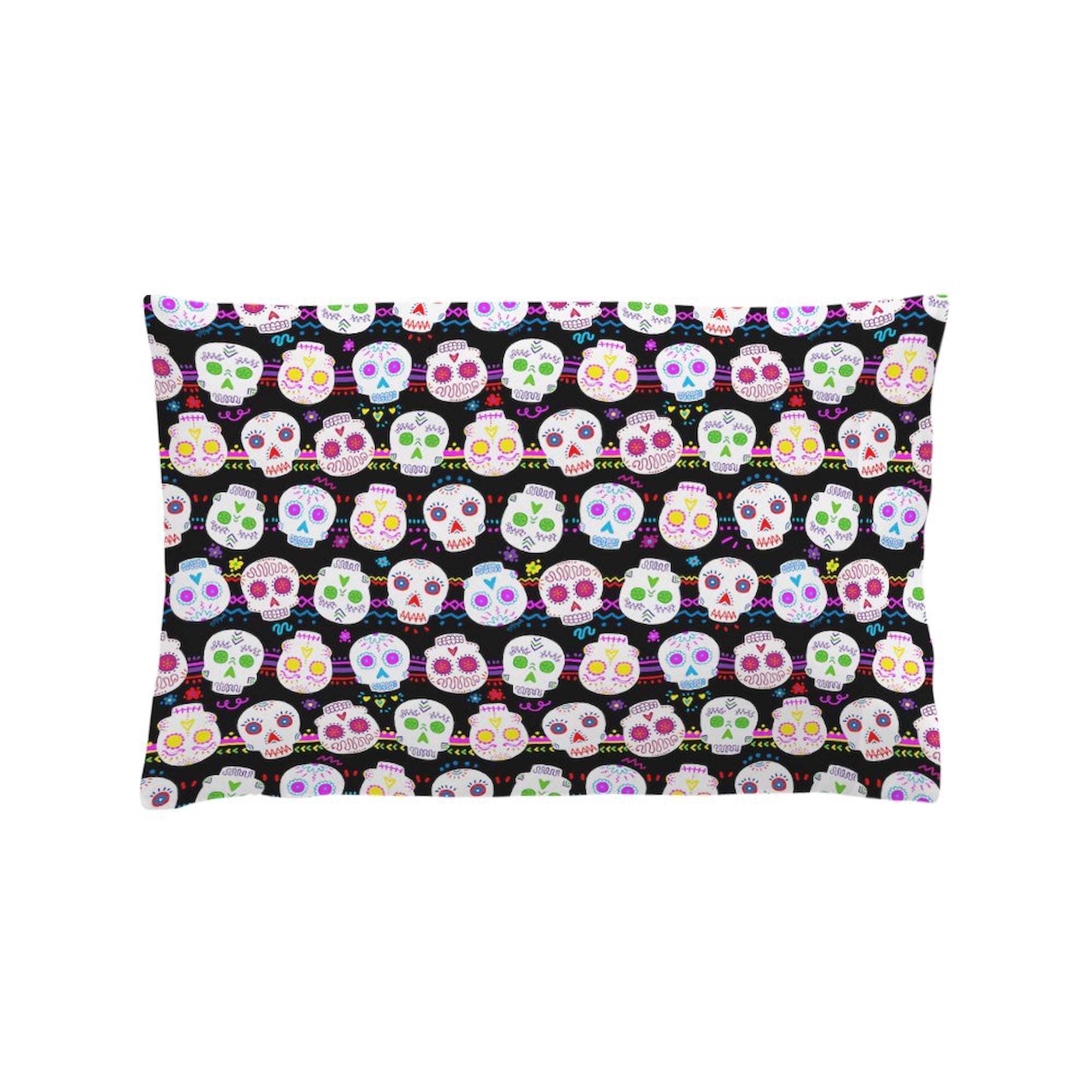 CafePress - Day Of The Dead Sugar Skulls - Standard Size Pillow Case ...