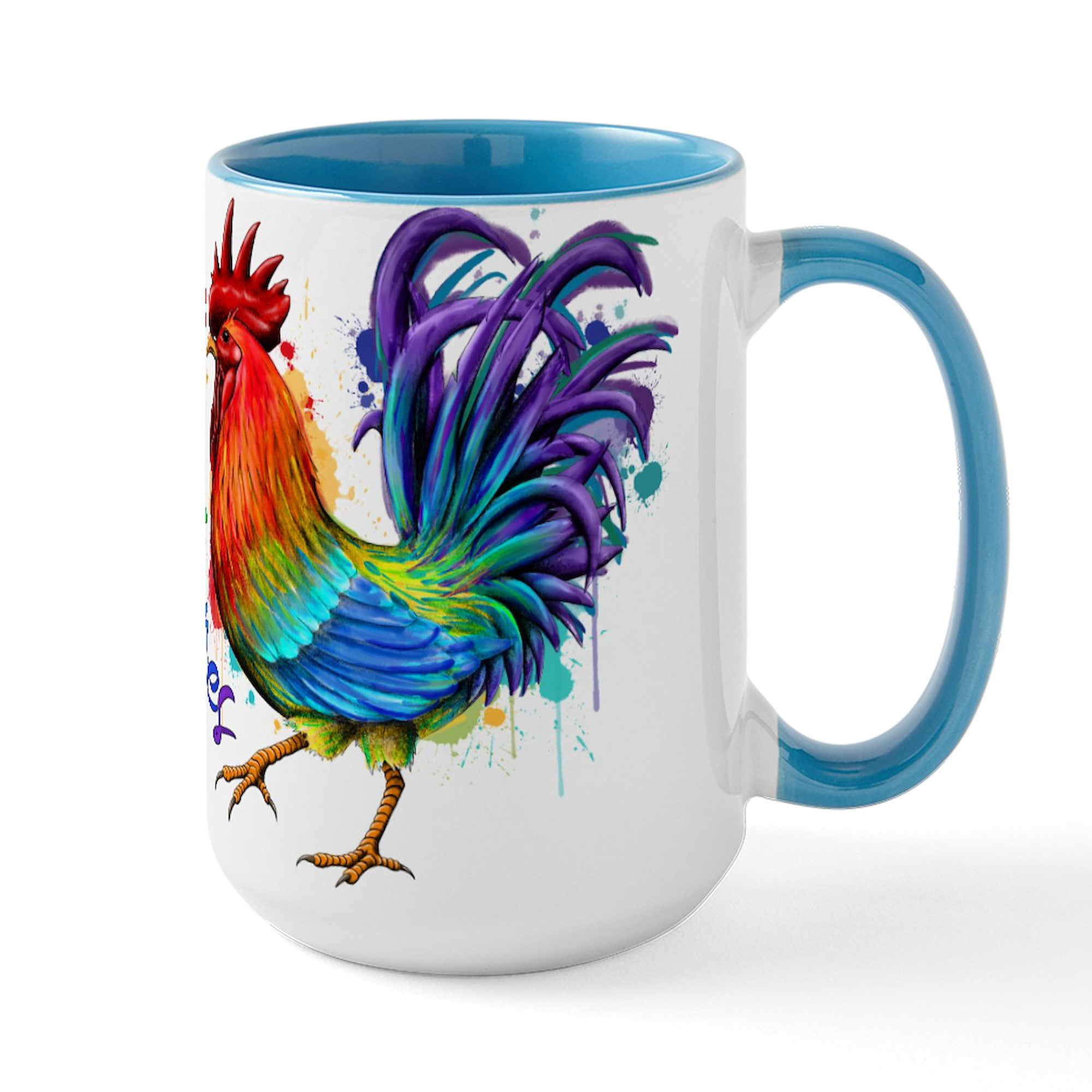 CafePress - De Colores Rooster - 15 oz Ceramic Large White Nolvety Mug ...