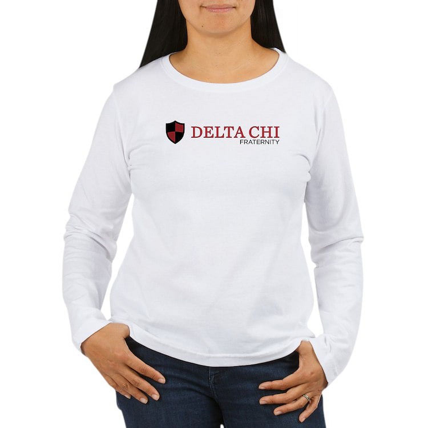 CafePress - Delta Chi Black And Red Fraternity Logo Long Sleeve T Shirt ...
