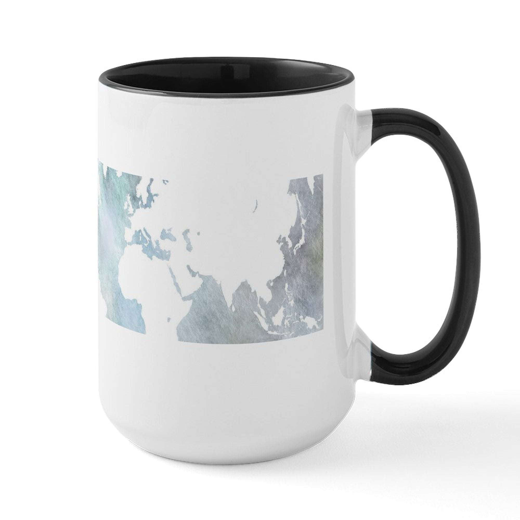 CafePress - Design 68 World Map Mugs - 15 oz Ceramic Large White ...