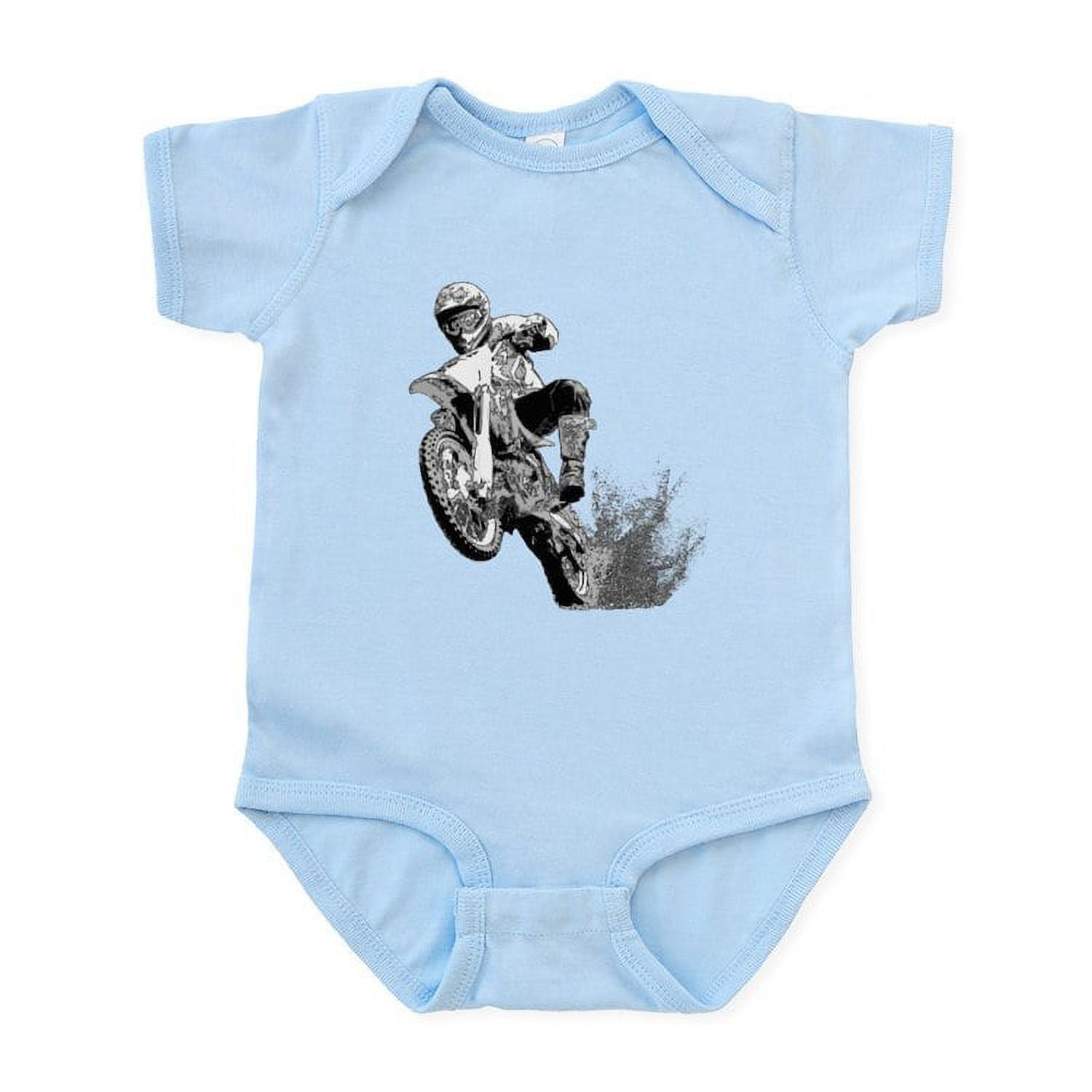 CafePress - Dirtbike Wheeling In Mud Infant Bodysuit - Baby Light Bodysuit, Size Newborn - 24 ...