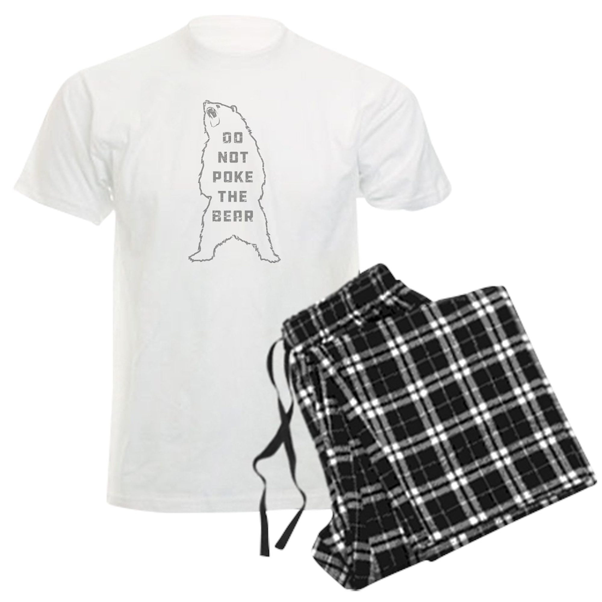 CafePress - Do Not Poke The Bear Pajamas - Men's Light Loose Fit Cotton ...