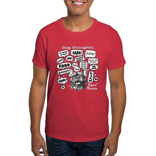 CafePress - Dog Thoughts – French Bulldog Men's Value T Shirt - Men's ...