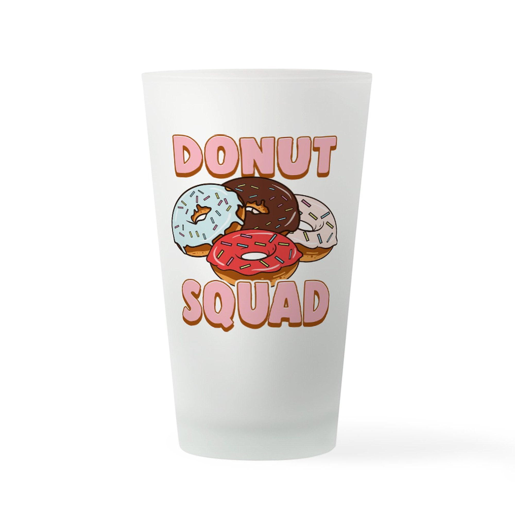 CafePress - Donut Squad Donut Lover Breakfast F - Pint Glass, Drinking ...