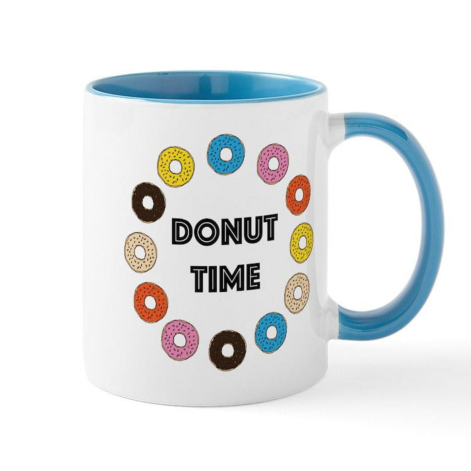 CafePress - Donut Time Mugs - 11 oz Ceramic Mug - Novelty Coffee Tea ...
