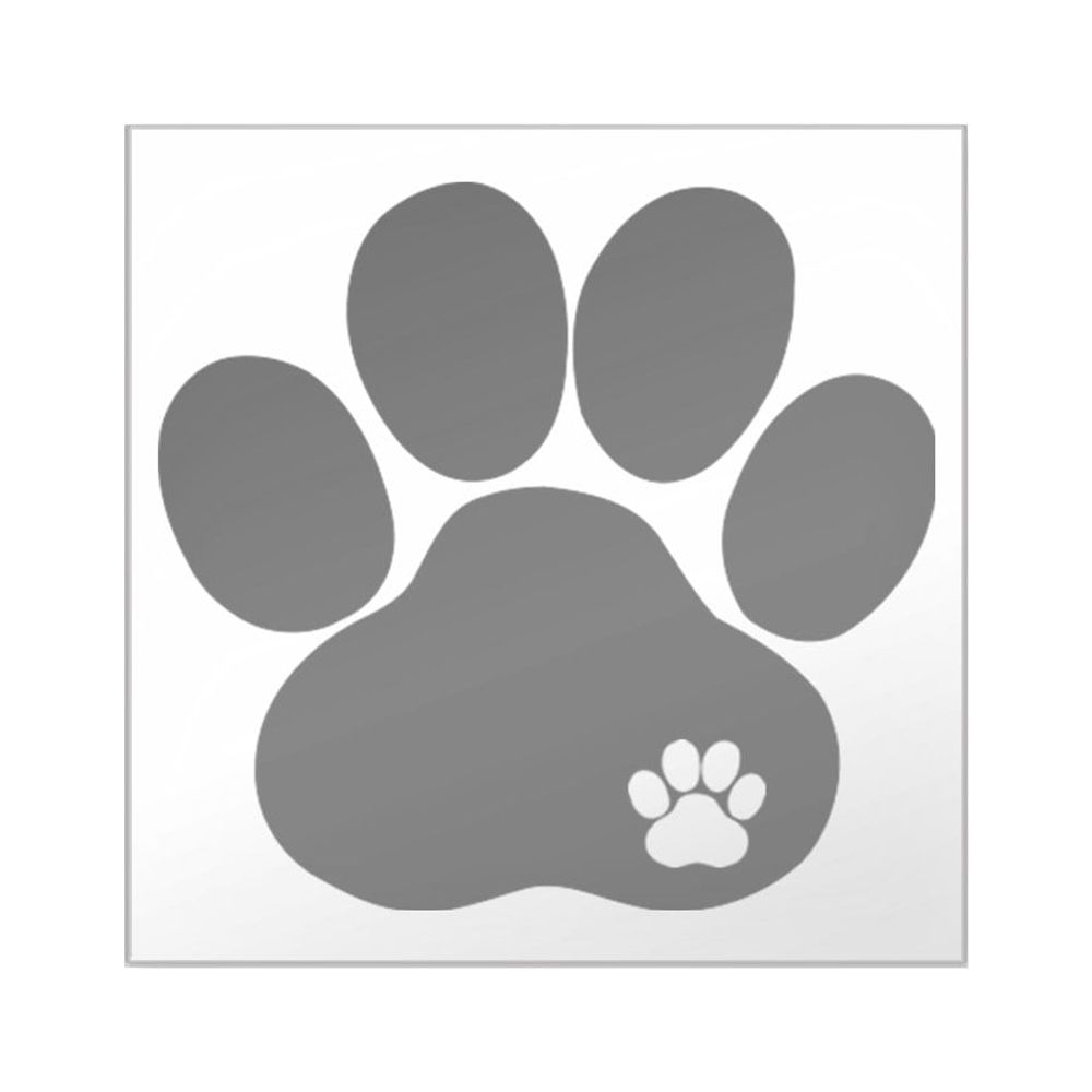 CafePress - Double Paw Square Sticker 3 X 3 - Square Sticker 3" x 3 ...