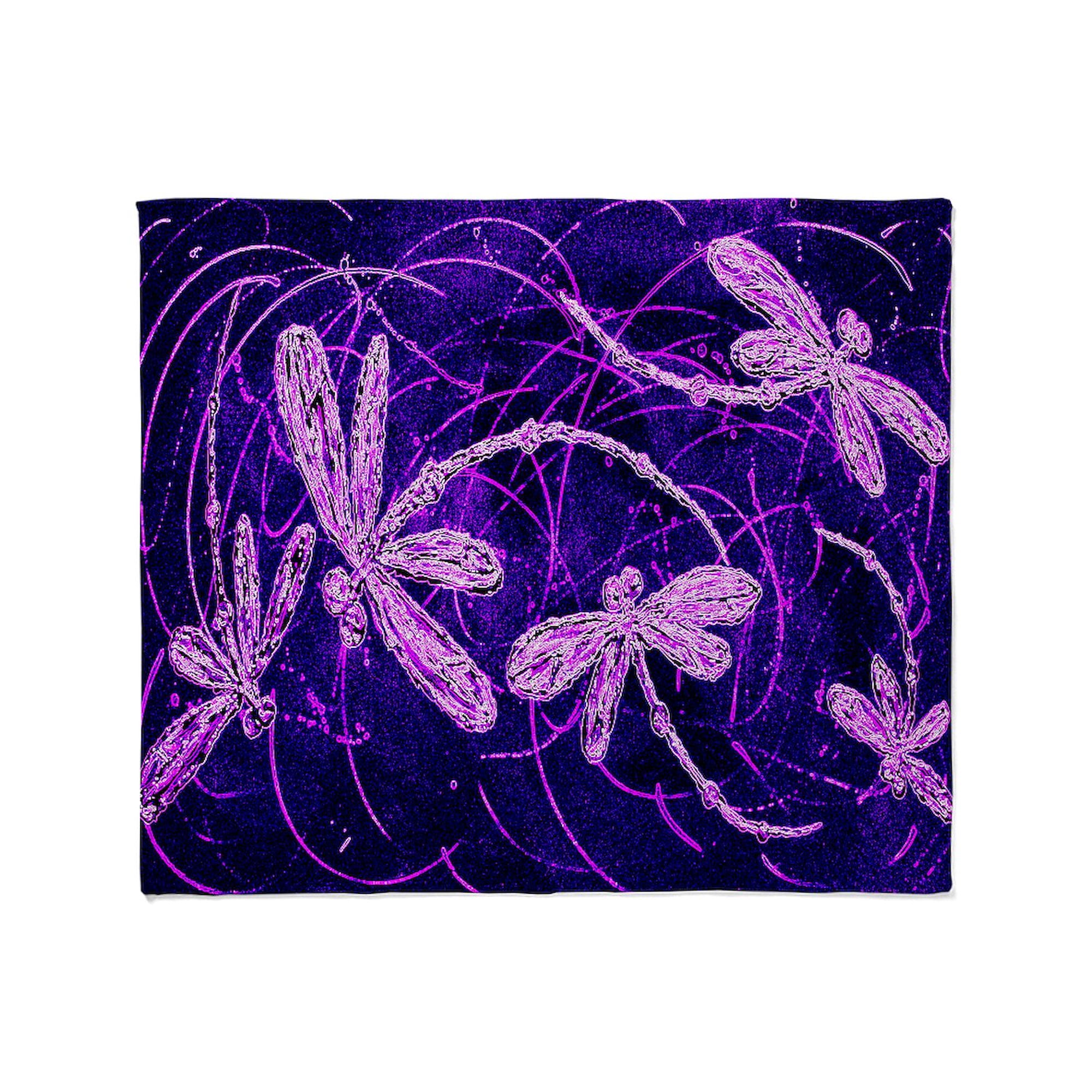 CafePress - Dragonfly Disco Throw Blanket - Soft Fleece Throw Blanket ...