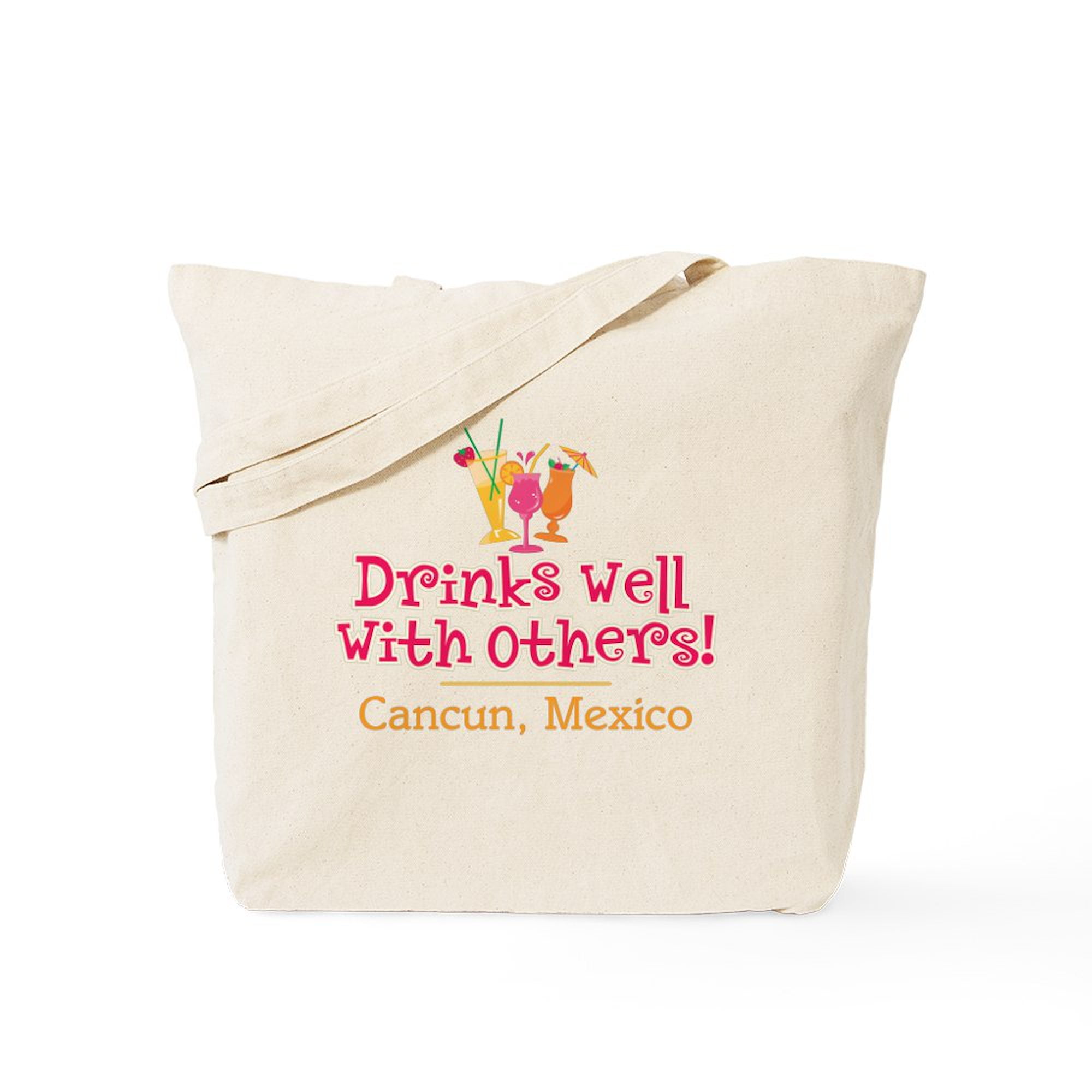 CafePress - Drinks Well_Cancun Tote Or Beach Bag - Unisex Canvas Tote ...