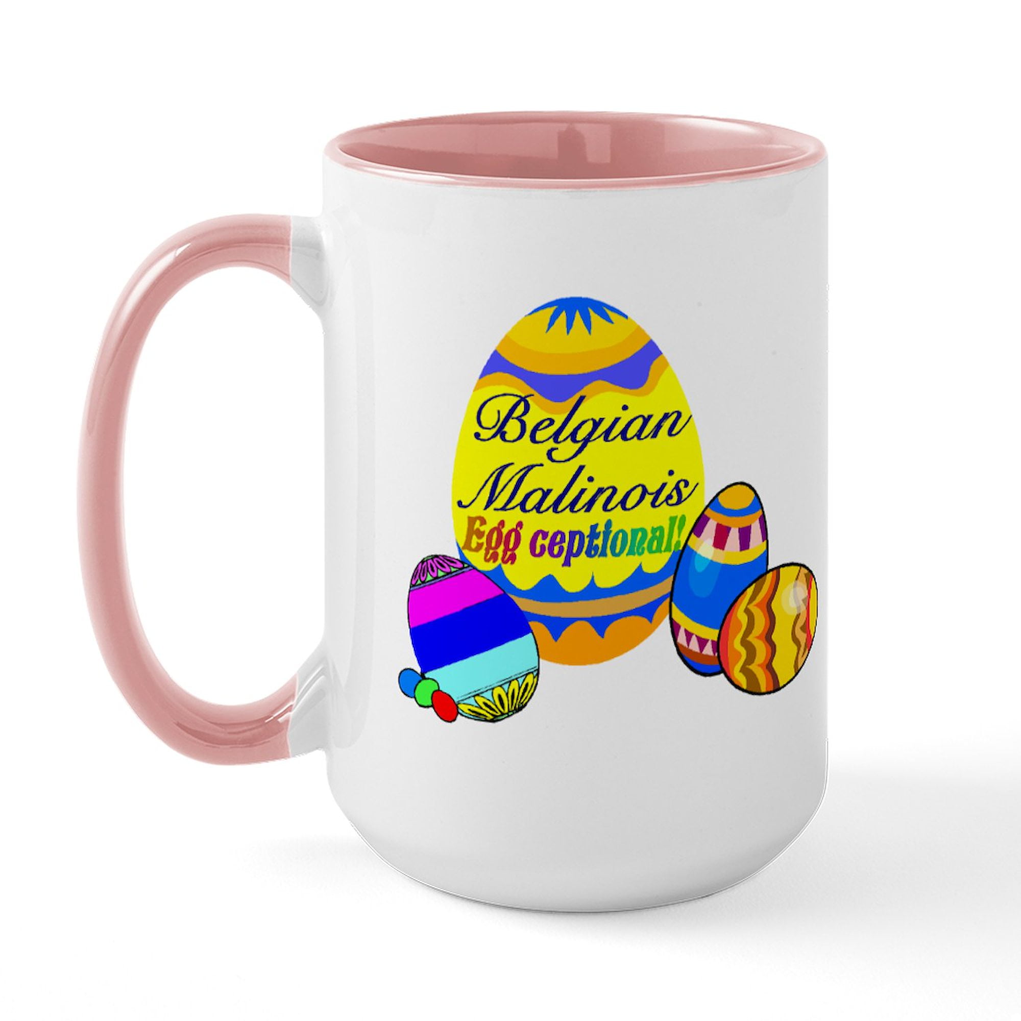 CafePress - Easter Belgian Malinois Large Mug - 15 oz Ceramic Large ...