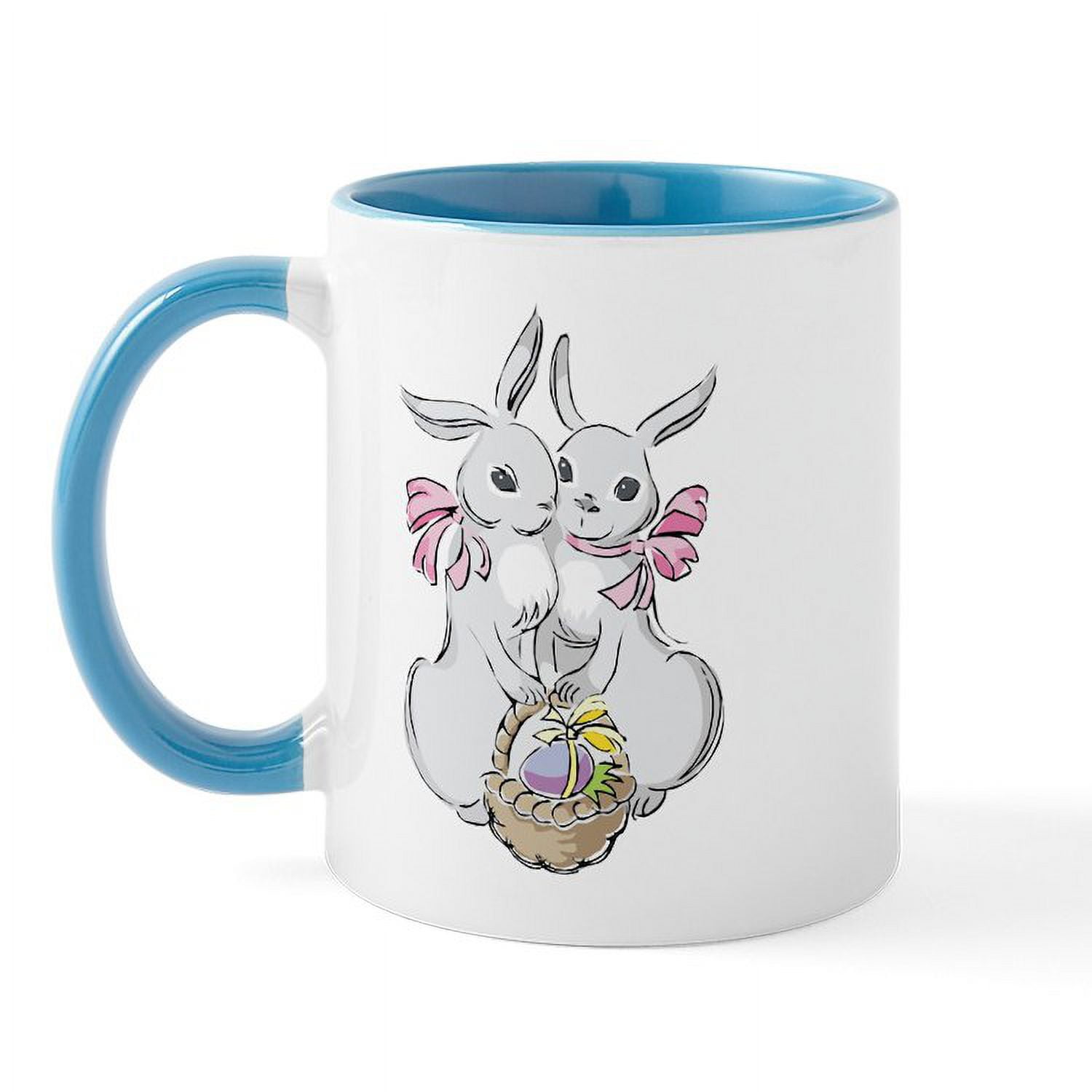 CafePress - Easter Rabbits Mug - 11 oz Ceramic Mug - Novelty Coffee Tea ...