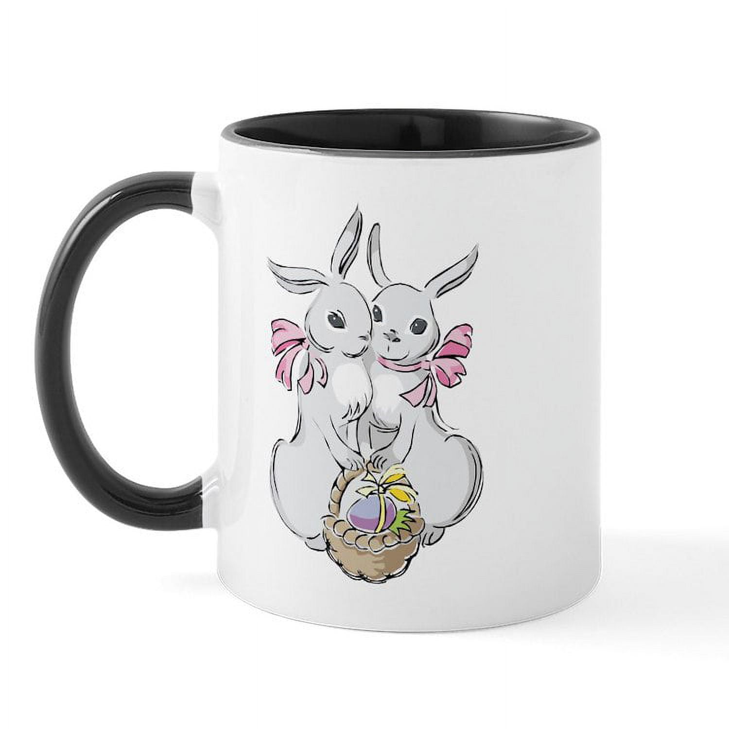 CafePress - Easter Rabbits Mug - 11 oz Ceramic Mug - Novelty Coffee Tea ...