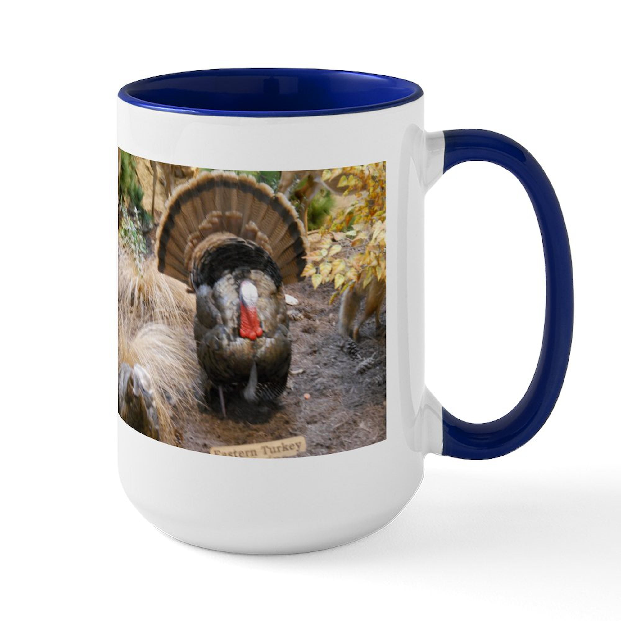 CafePress - Eastern Wild Turkey Large Mug - 15 oz Ceramic Large White ...