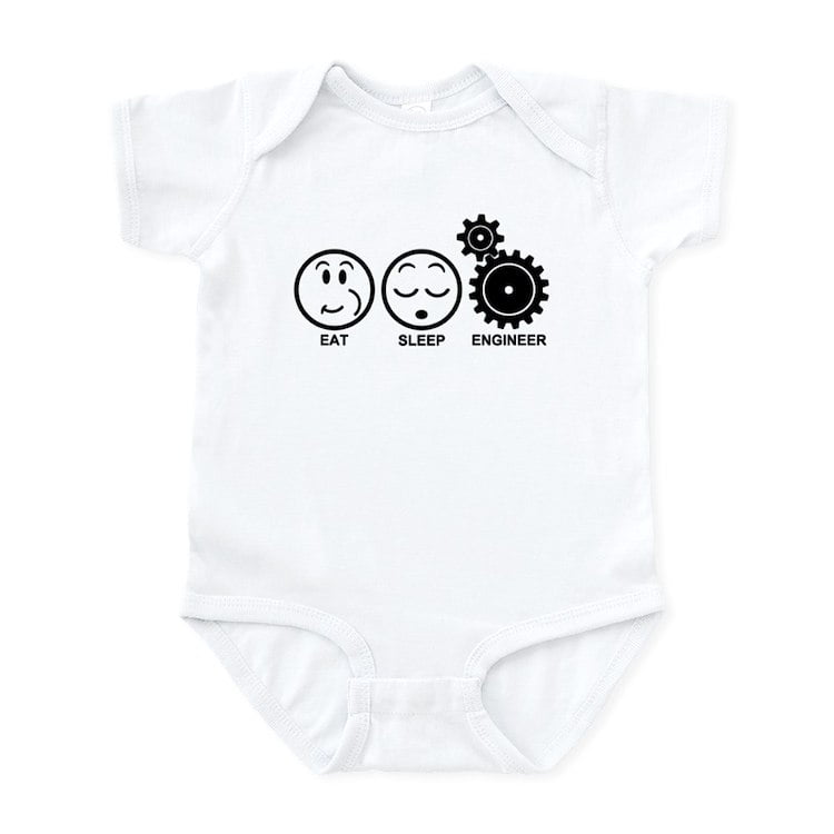 CafePress - Eat Sleep Engineer Infant Bodysuit - Baby Light Bodysuit ...
