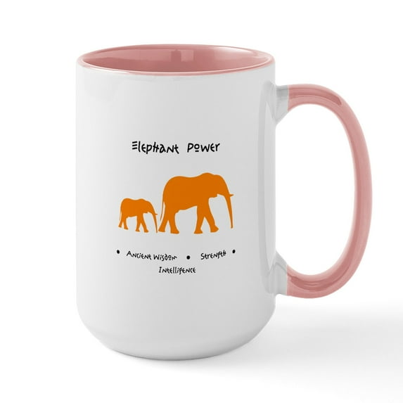 CafePress - Elephant Totem Power Gifts Mugs - 15 oz Ceramic Large White ...