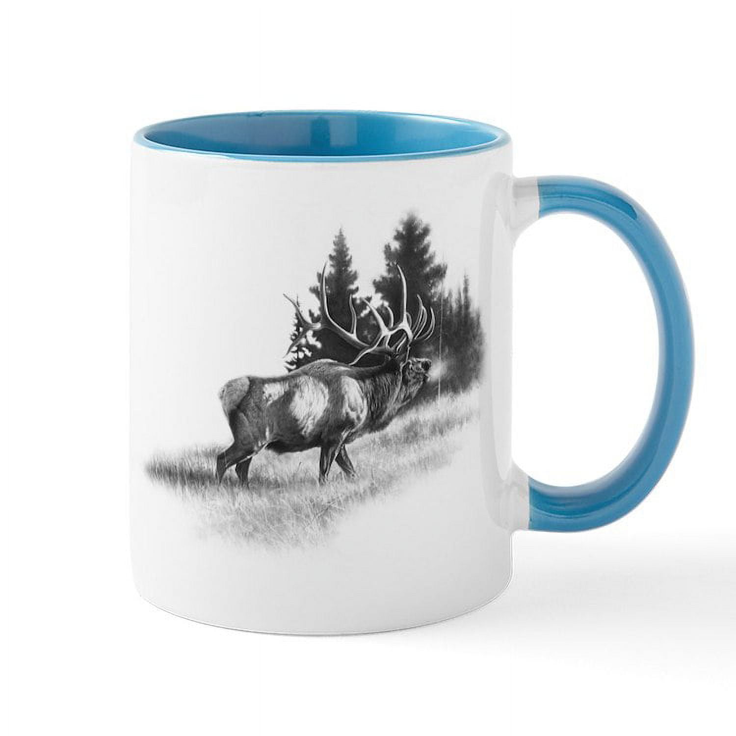 CafePress - Elk Mug - 11 oz Ceramic Mug - Novelty Coffee Tea Cup ...