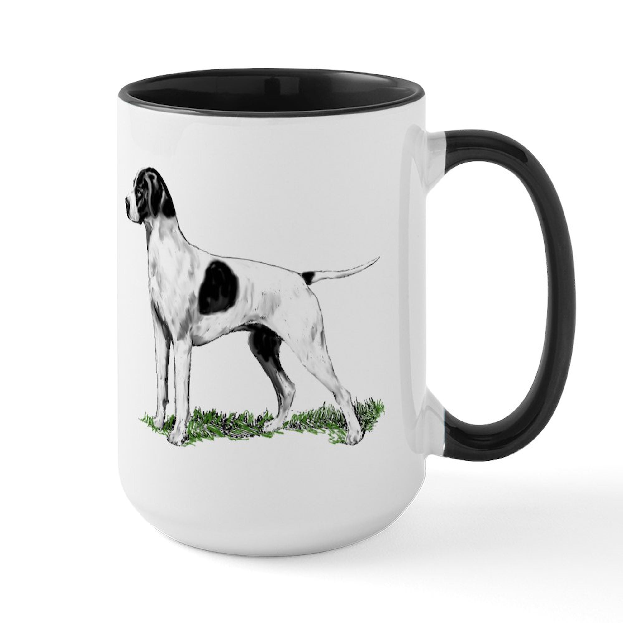 CafePress - English Pointer Standing Large Mug - 15 oz Ceramic Large ...