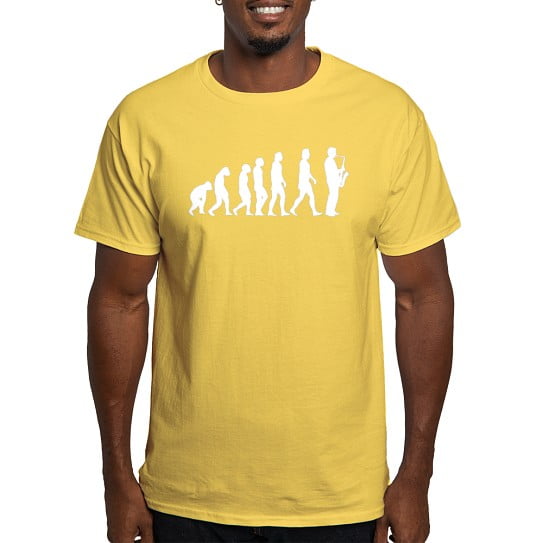 CafePress - Evolution Saxophone Dark T Shirt - Men's Classic Cotton T ...