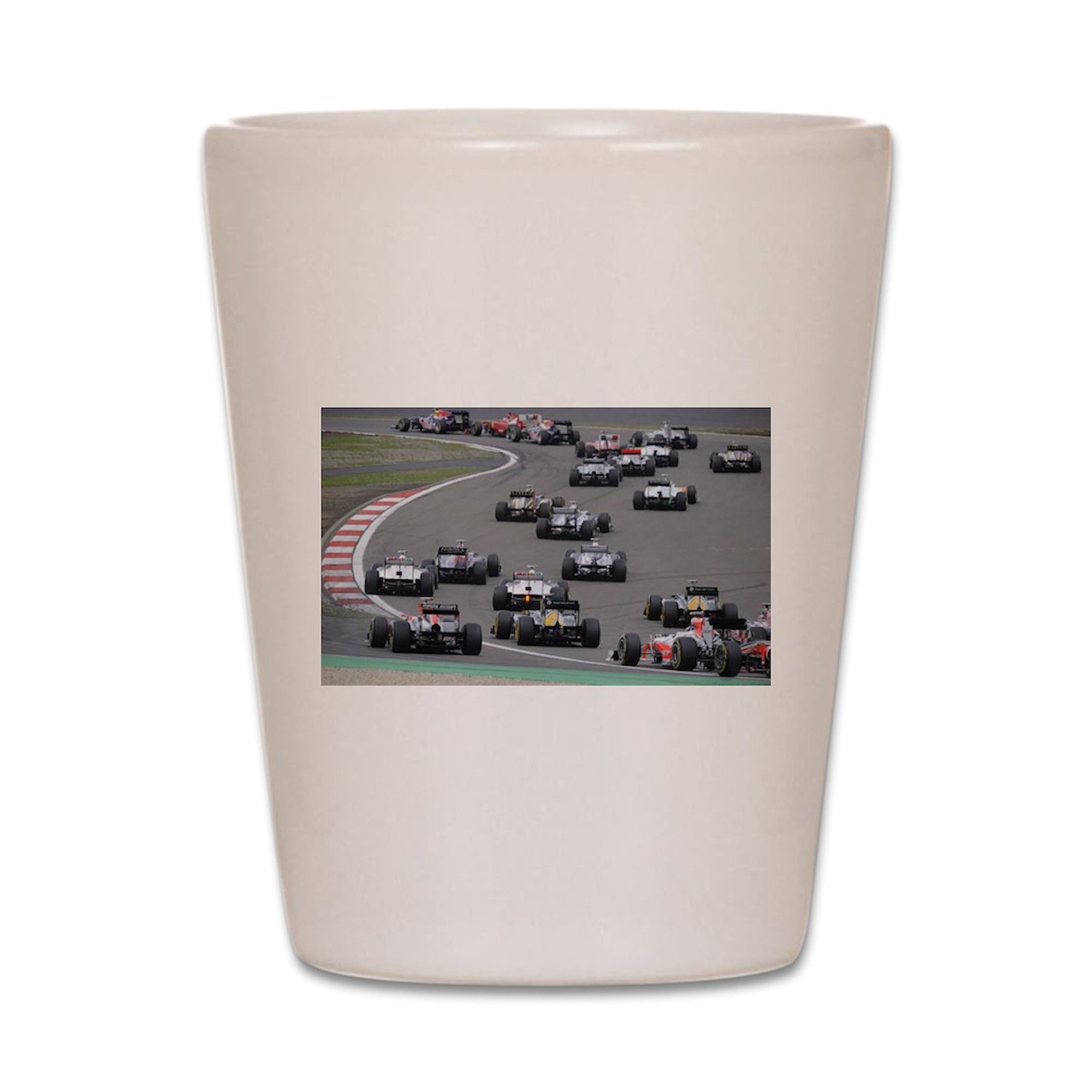 CafePress - F1 - White Shot Glass, Unique and Funny Shot Glass ...