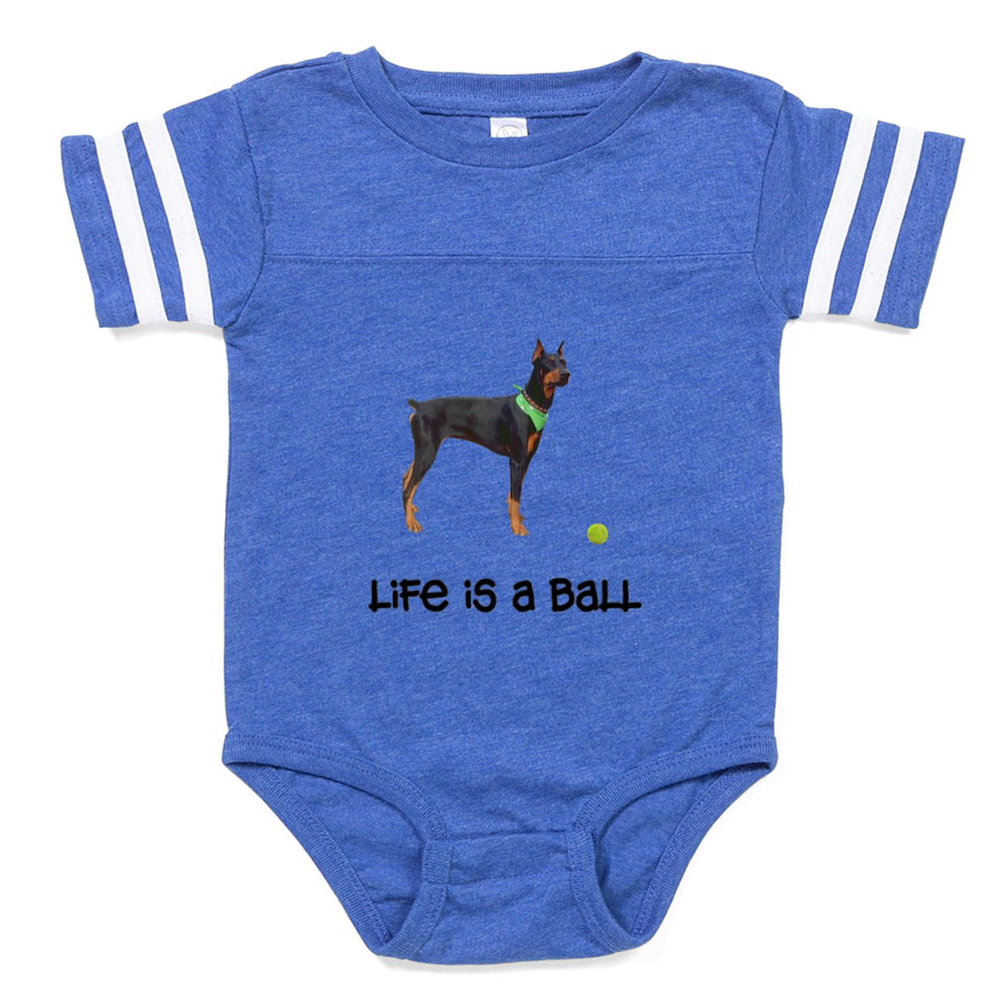 CafePress - FIN Doberman Pinscher Life Ball Baby Football Body - Cute ...