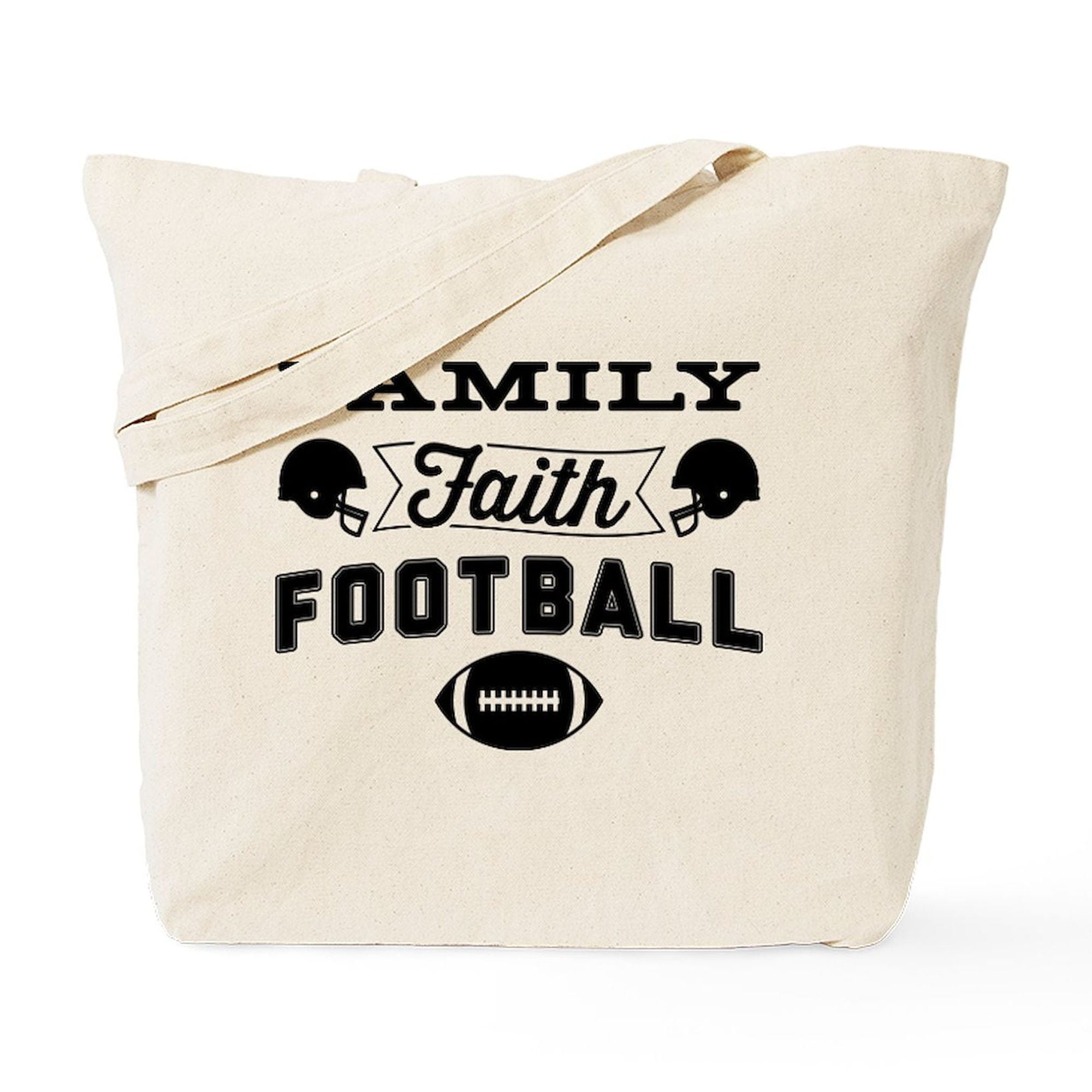 CafePress - Family Faith Football Tote Bag - Unisex Canvas Tote Bag ...