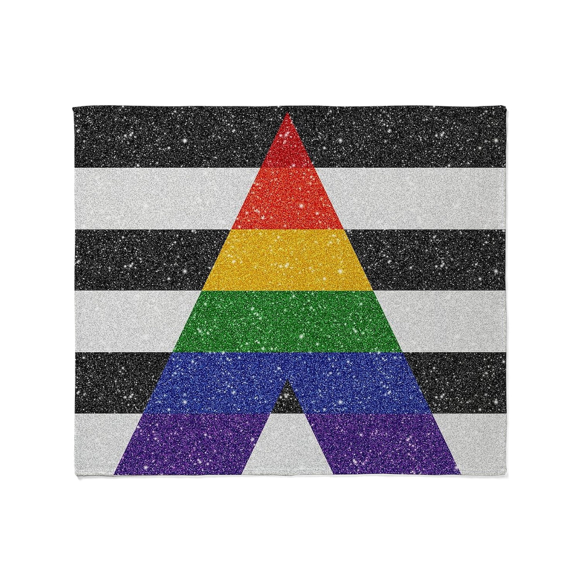 CafePress - Faux Glitter LGBT Ally Pride Flag Background - Soft Fleece ...