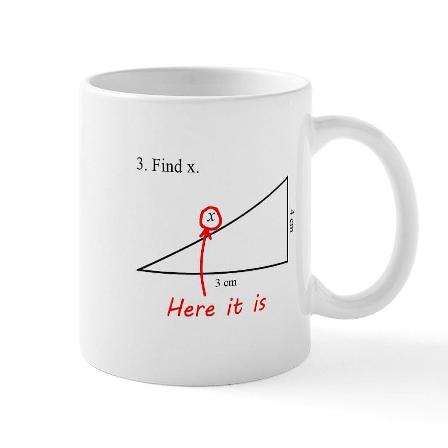 CafePress - Find X Math Problem Mug - 11 oz Ceramic Mug - Novelty ...