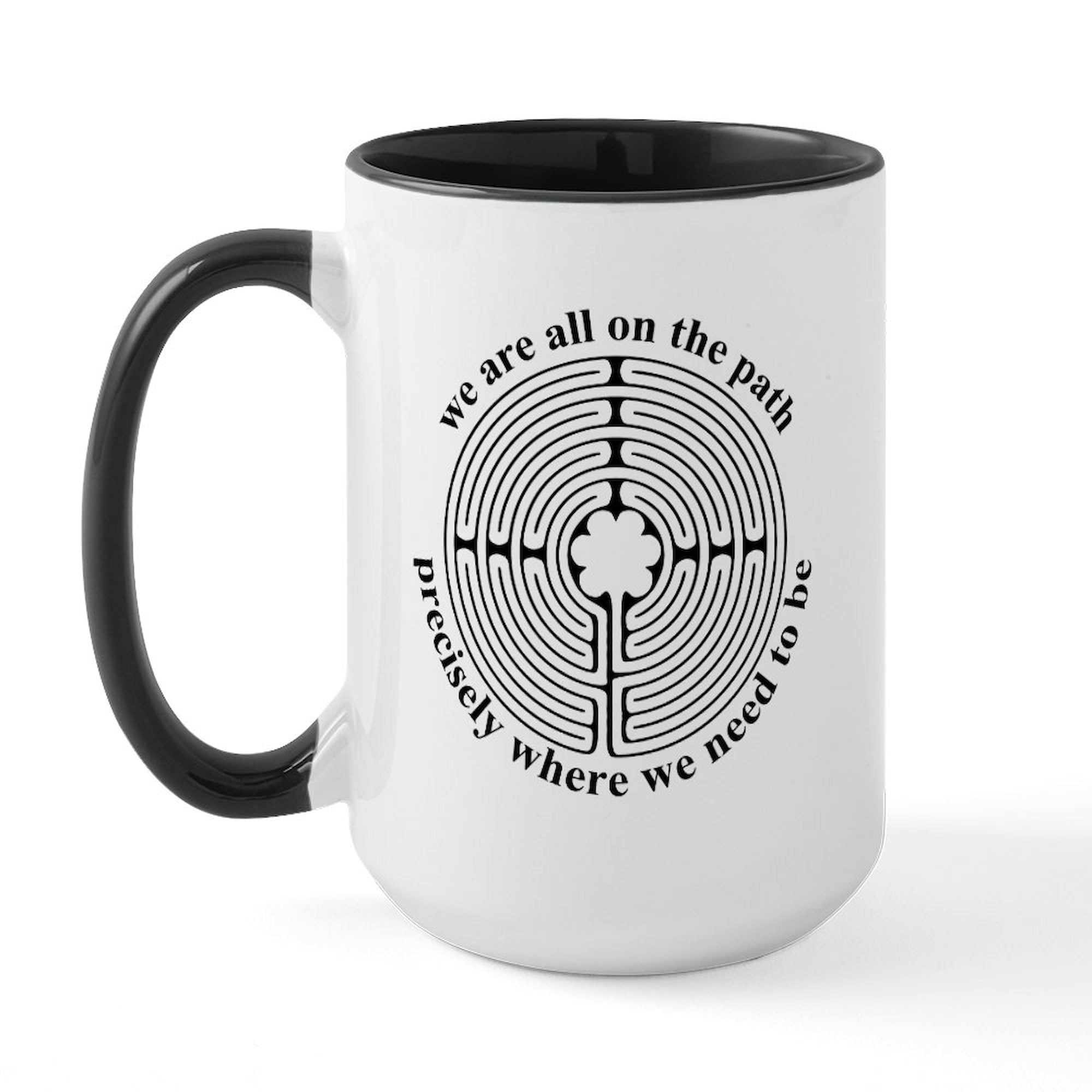 CafePress - Finger Labyrinth Large Mug - 15 oz Ceramic Large White ...