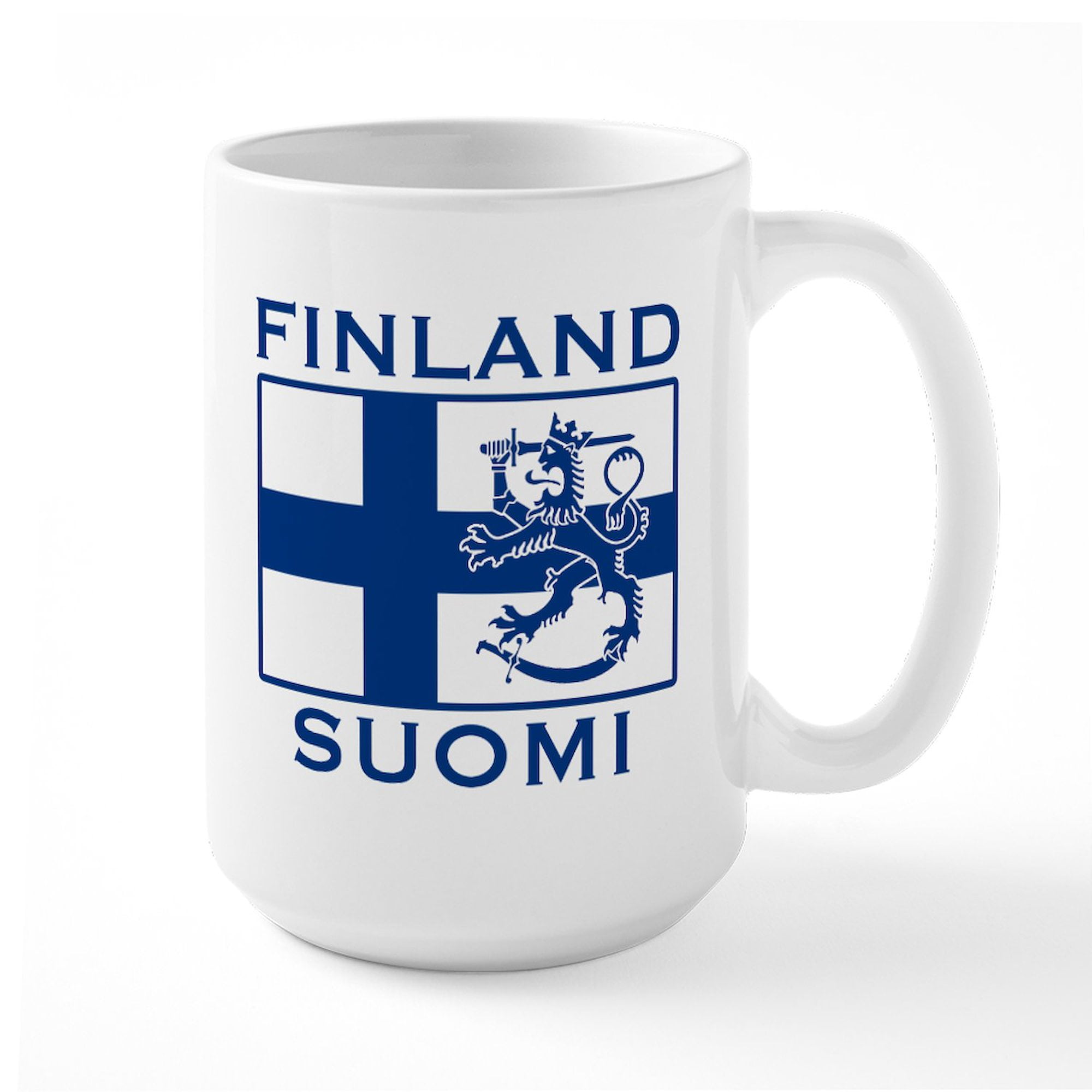 CafePress - Finland Suomi Flag Large Mug - 15 oz Ceramic Large White ...