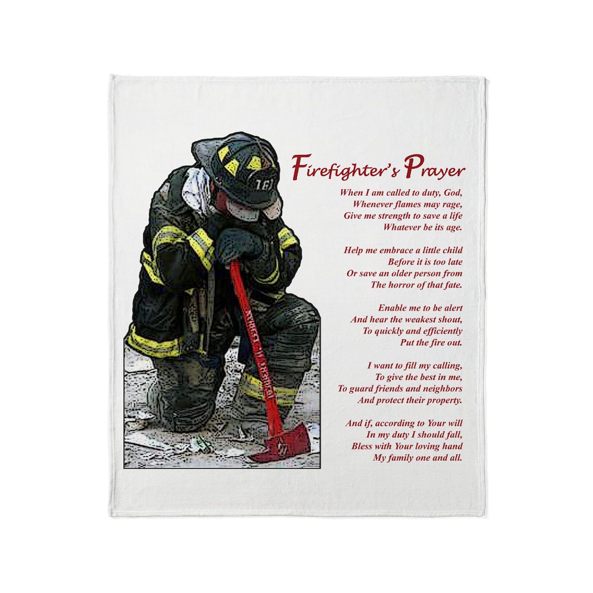 CafePress - Firefighter Prayer Throw Blanket - Soft Fleece Throw ...