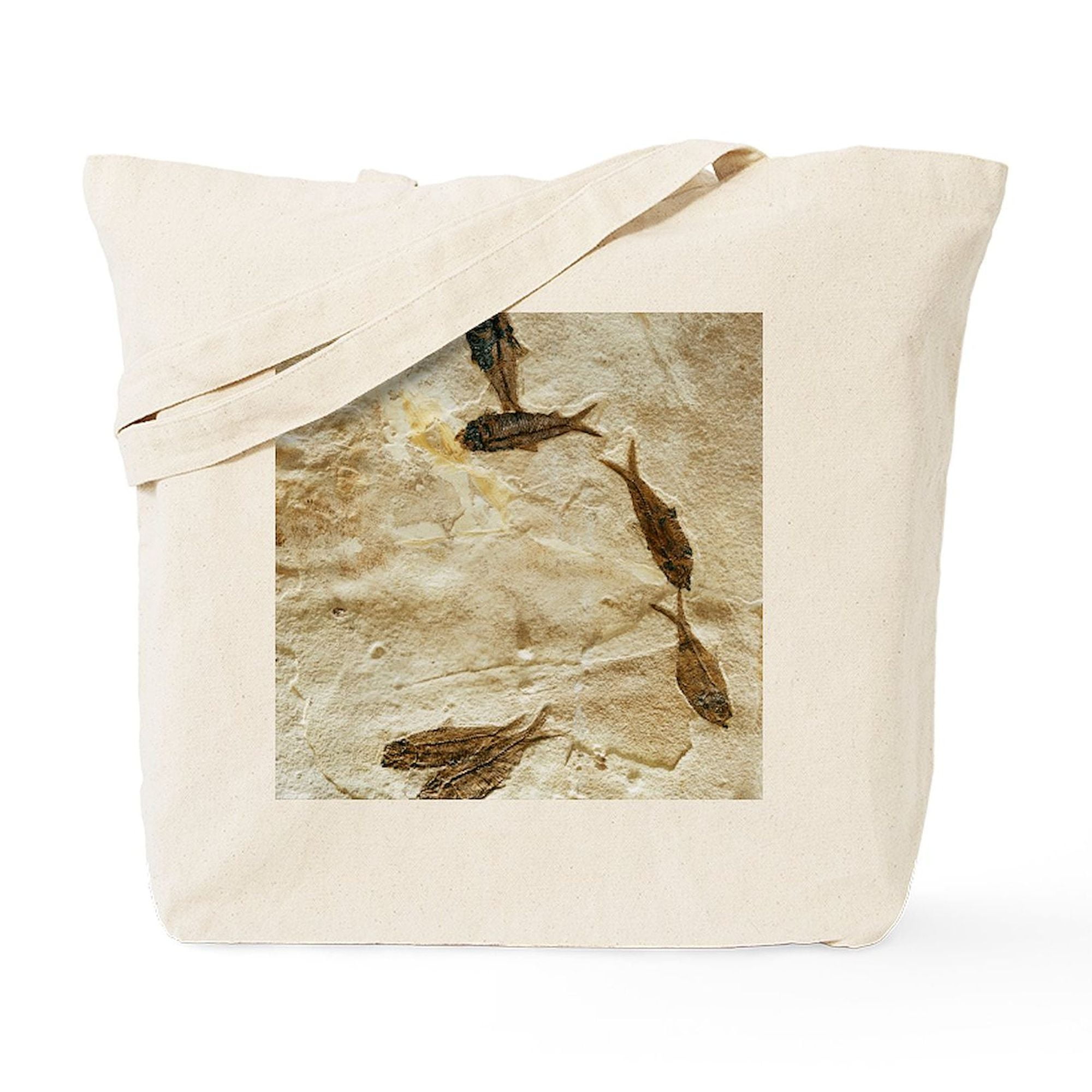 CafePress - Fish Fossils Tote Bag - Unisex Canvas Tote Bag, Beige, 1 ...