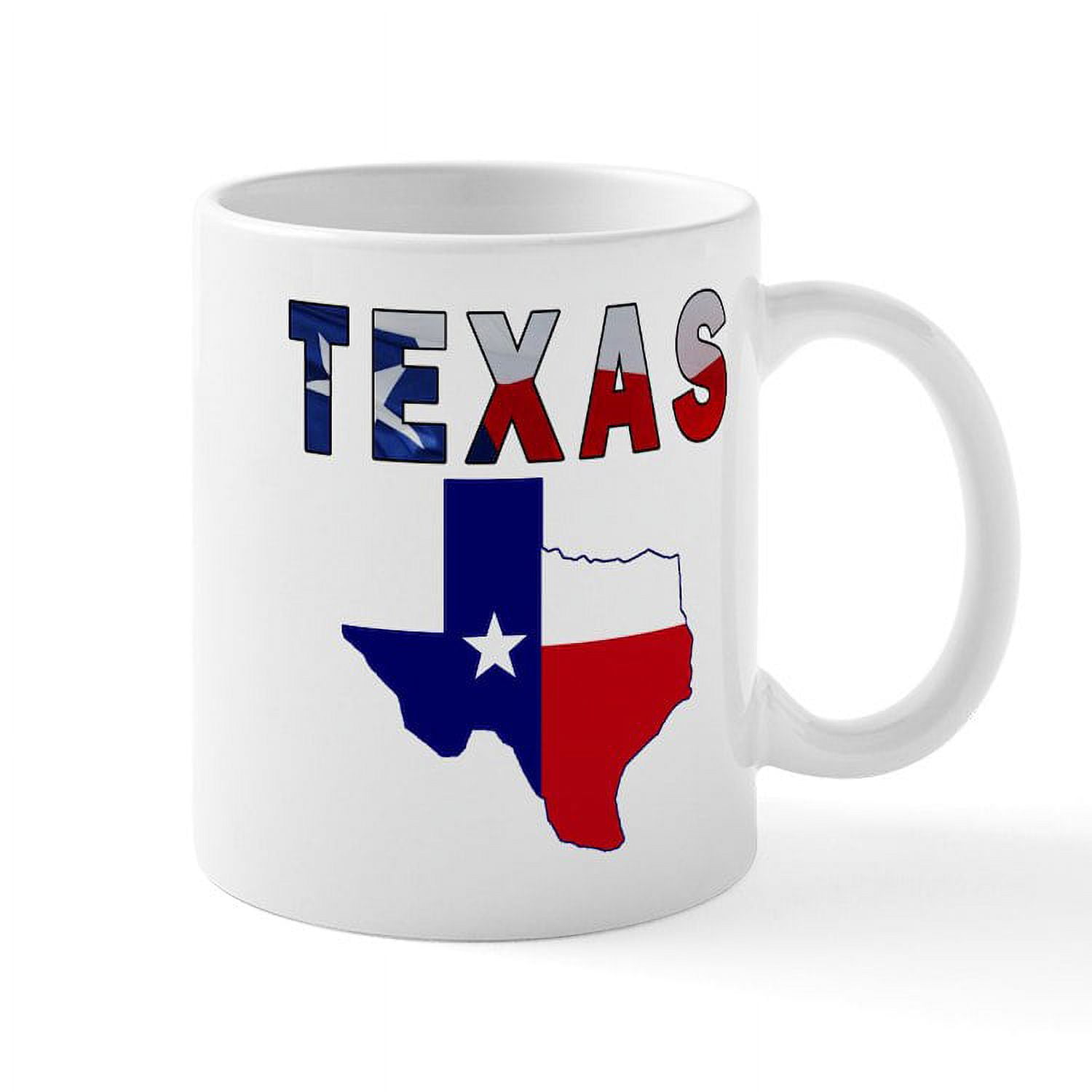 CafePress - Flag Map With Texas Mug - 11 oz Ceramic Mug - Novelty ...