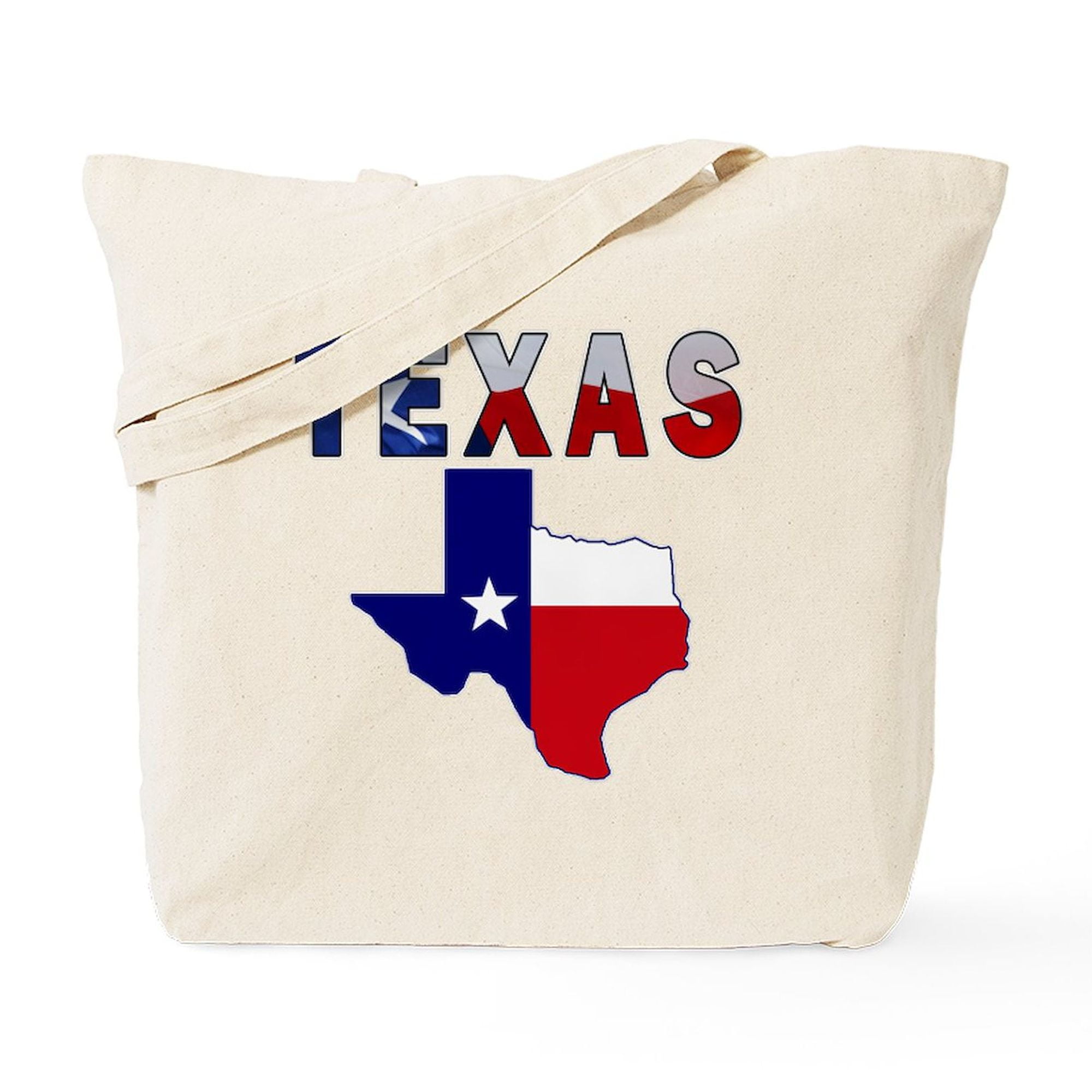 CafePress - Flag Map With Texas Tote Bag - Unisex Canvas Tote Bag ...