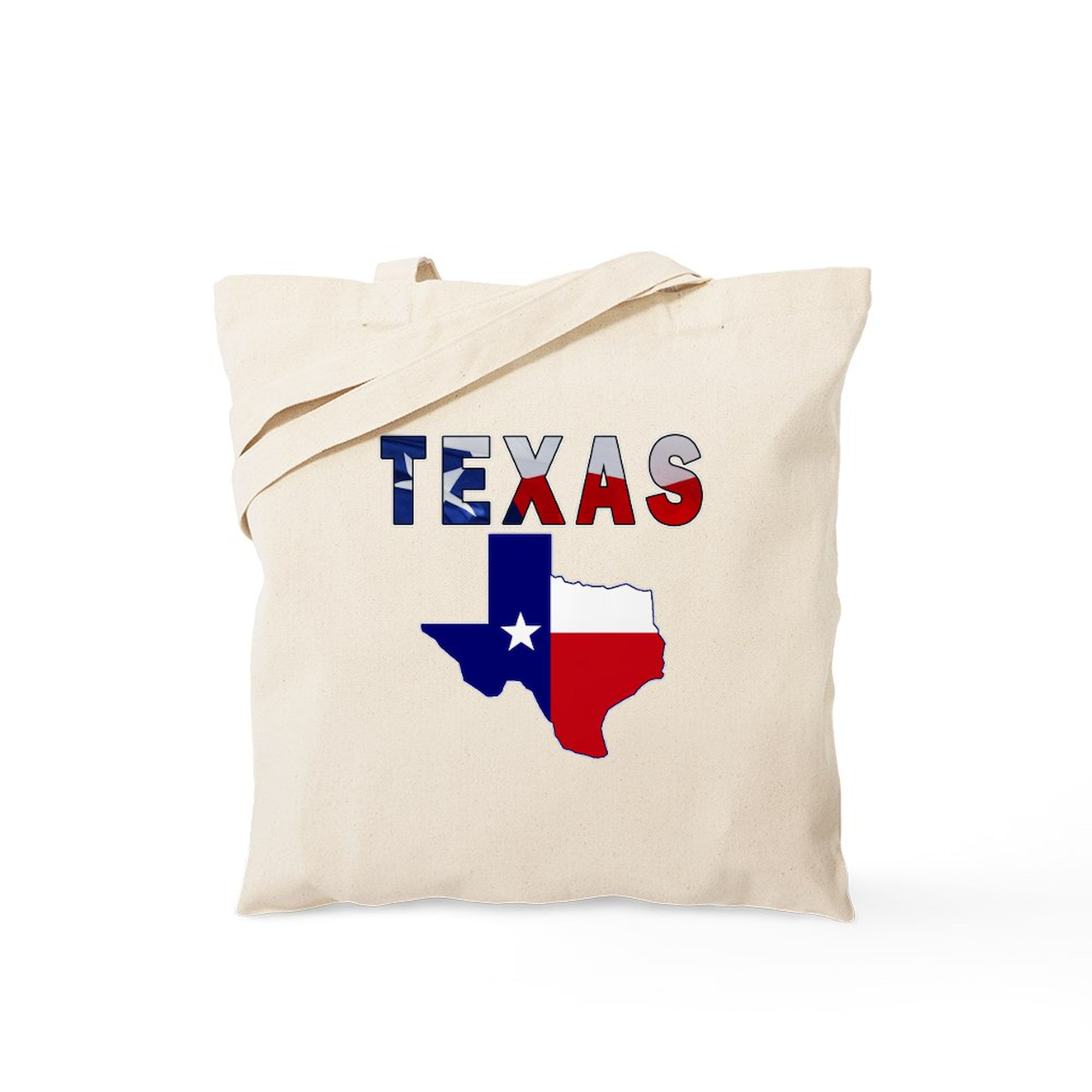 CafePress - Flag Map With Texas Tote Bag - Unisex Canvas Tote Bag ...