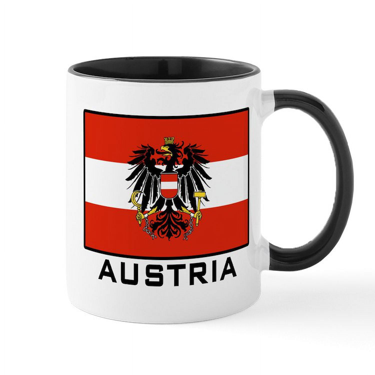 CafePress - Flag Of Austria Mug - 11 oz Ceramic Mug - Novelty Coffee ...
