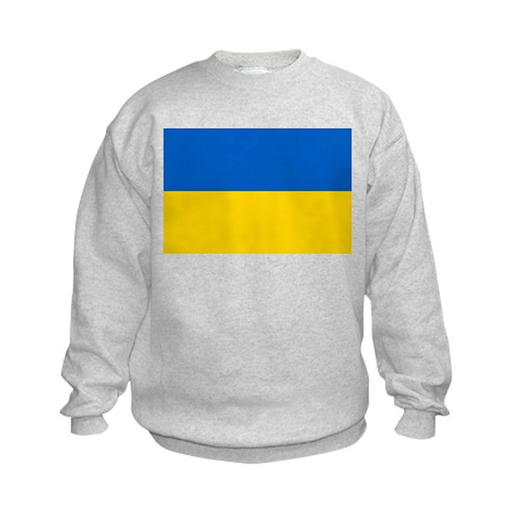 CafePress - Flag Of Ukraine Sweatshirt - Kids Sweatshirt, Youth Crew ...