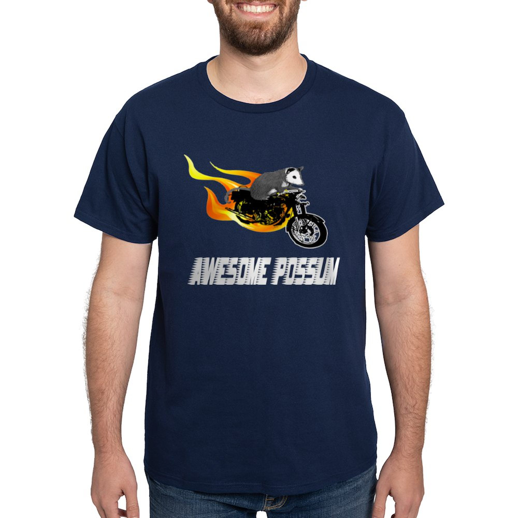 CafePress - Flaming Awesome Possum Dark T Shirt - Men's Classic Graphic ...