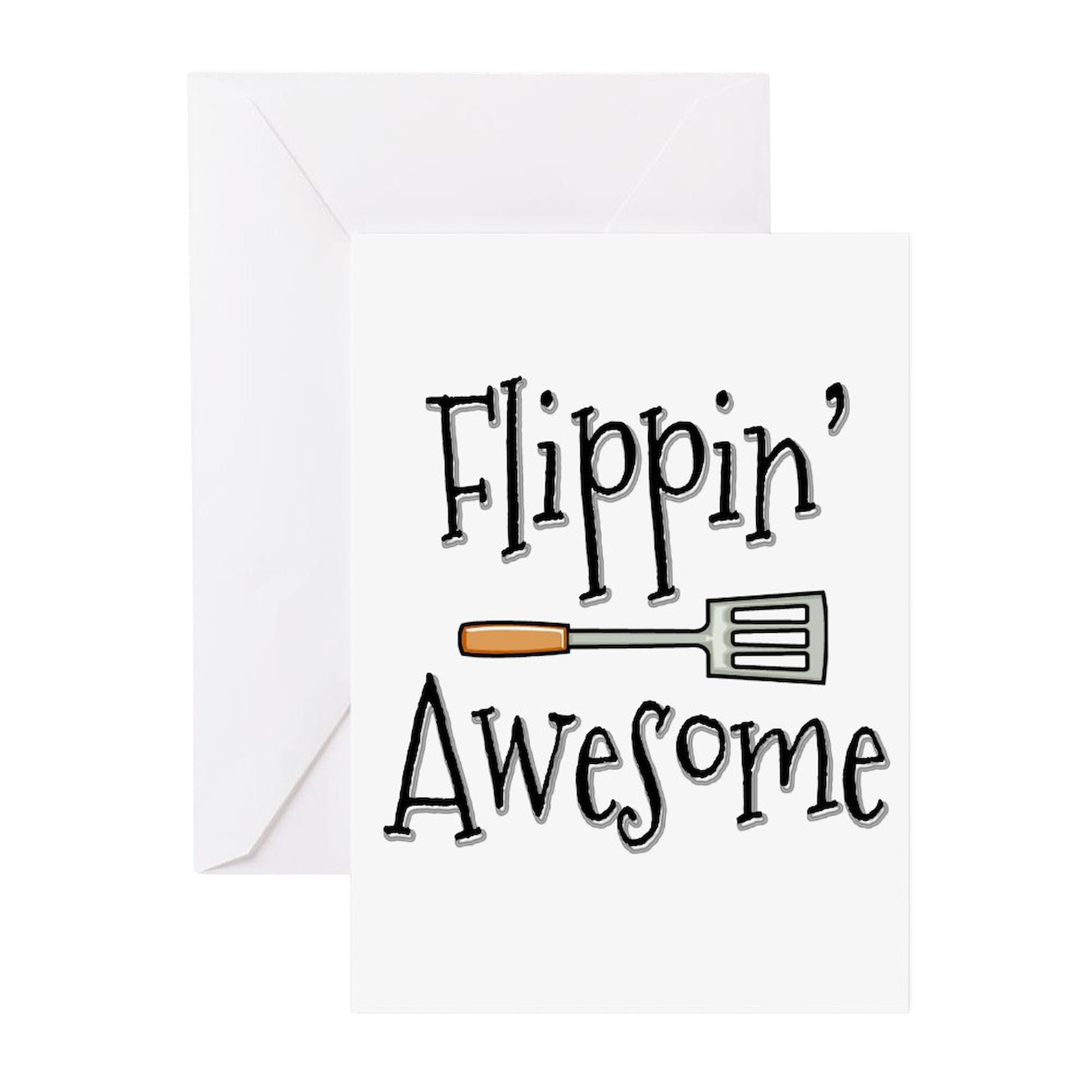 CafePress - Flippin Awesome Cooking - Greeting Card (20-pack), Note ...
