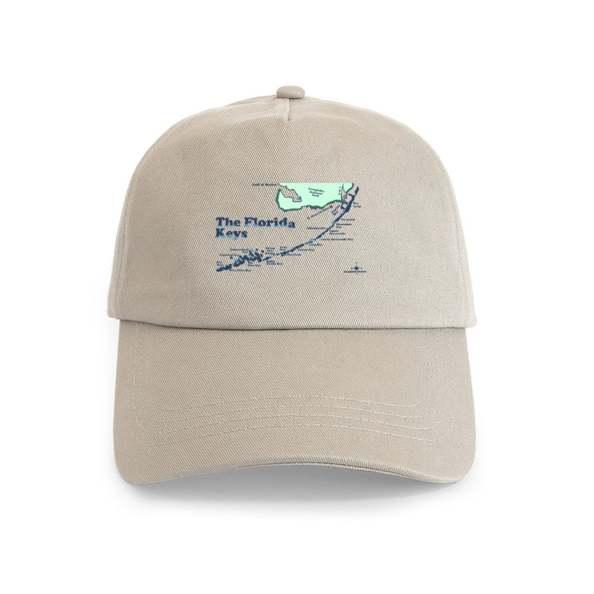 CafePress - Florida Keys Map Design. Cap - Adjustable 100% Brushed ...