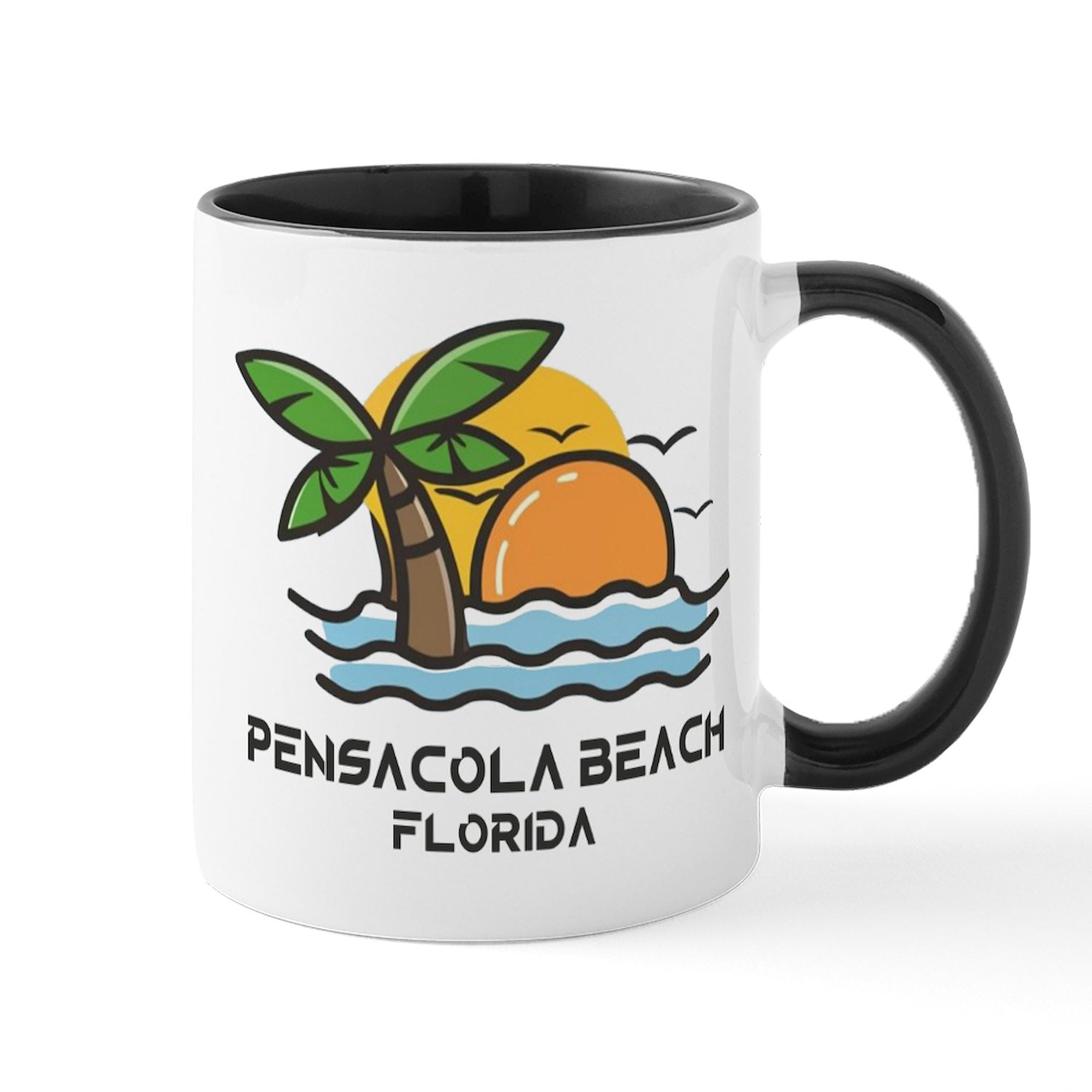 CafePress - Florida Pensacola Beach Mugs - 11 oz Ceramic Mug - Novelty ...
