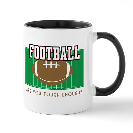 CafePress - Football Tough Mugs - 11 oz Ceramic Mug - Novelty Coffee ...