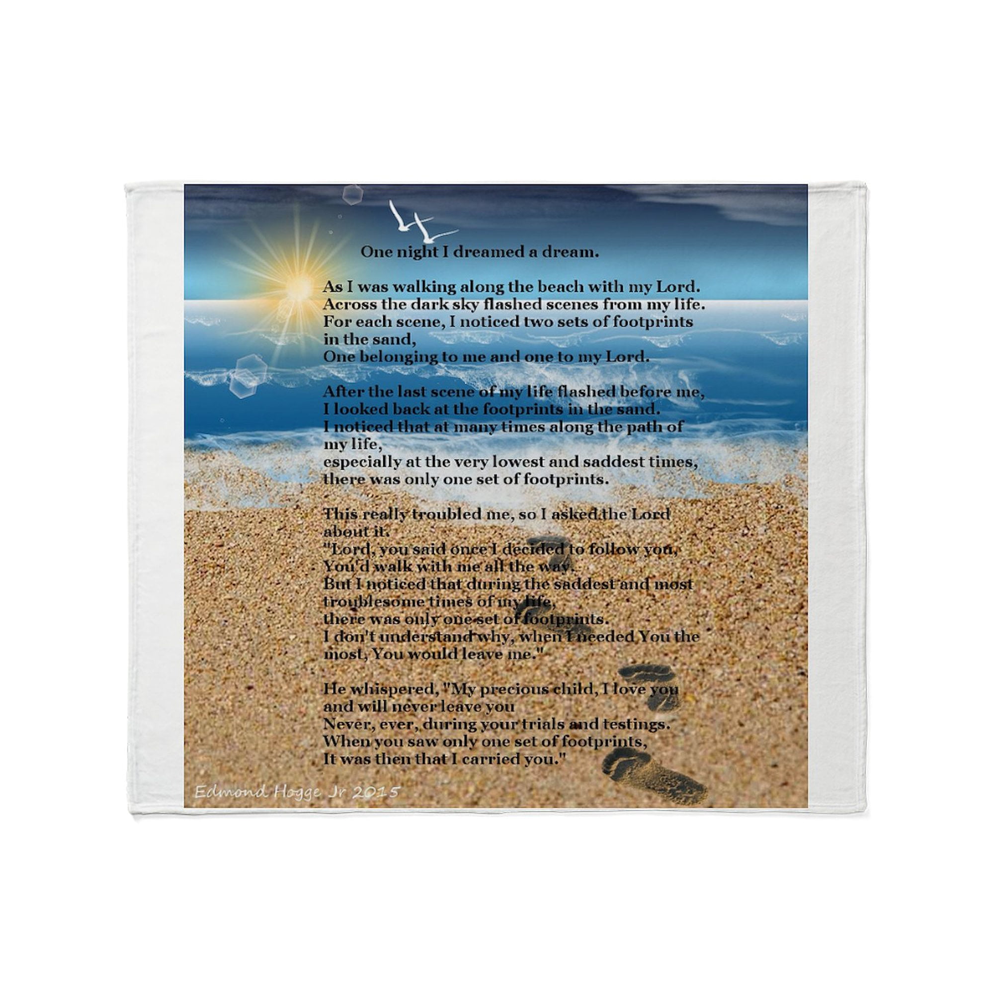 CafePress - Footprints In The Sand Throw Blanket - Soft Fleece Throw ...
